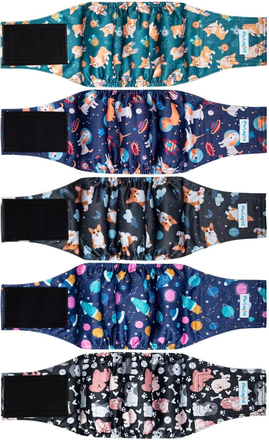 Amazon.com : Paw Legend Washable Dogs Diapers Male Dog Belly Bands for ...