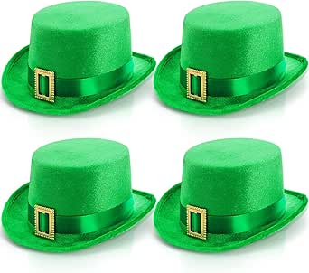 Amazon.com: Pumtus 4 Pack St. Patrick's Day Top Hat, Leprechaun Hat ...