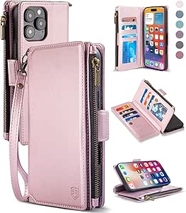 Amazon.com: Compatible with iPhone 16 Pro 6.3" Wallet Case with RFID Blocking Credit Card Holder ...