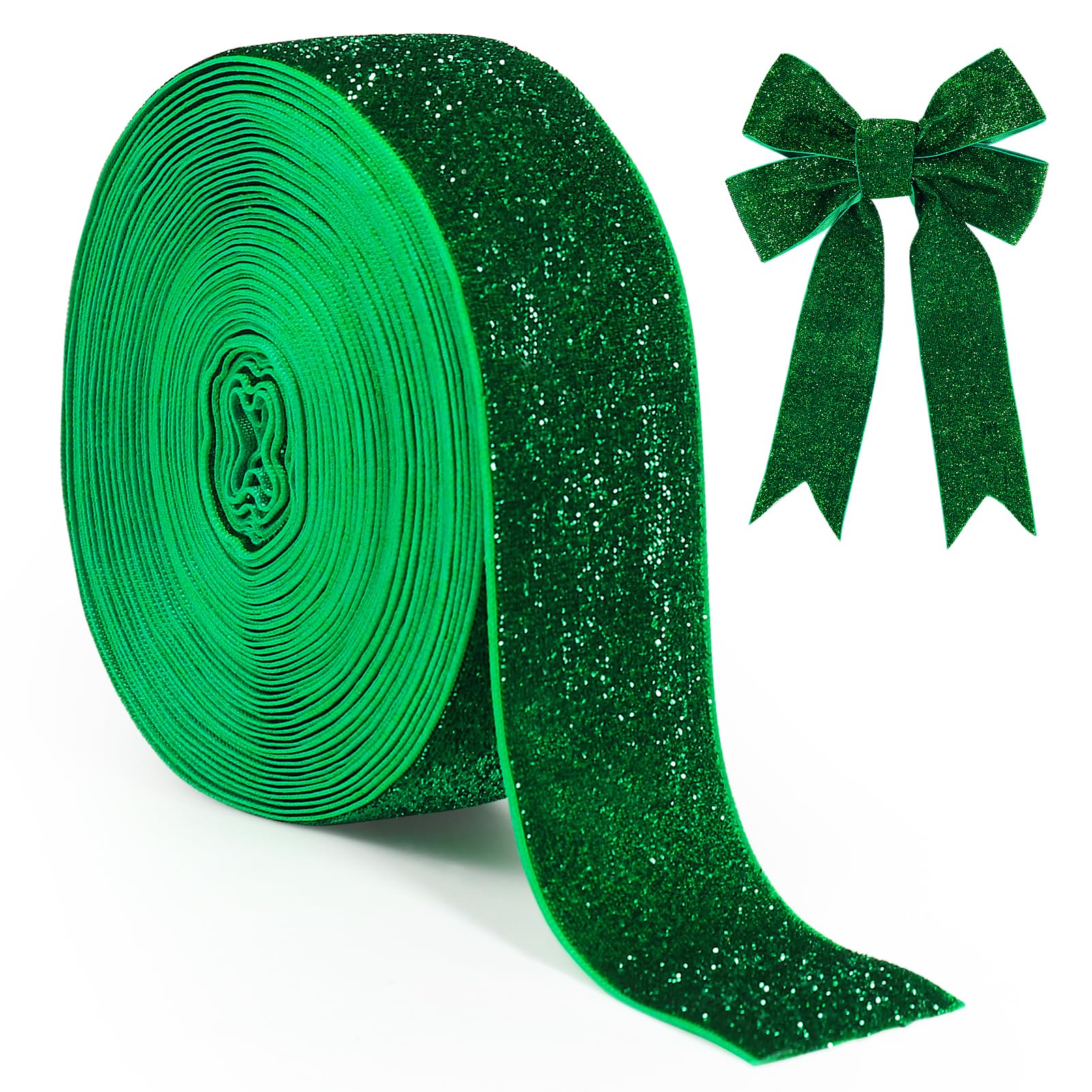 Amazon.com: Metallic Glitter Ribbon, 10 Yards 1-1/2 inch Sparkle ...