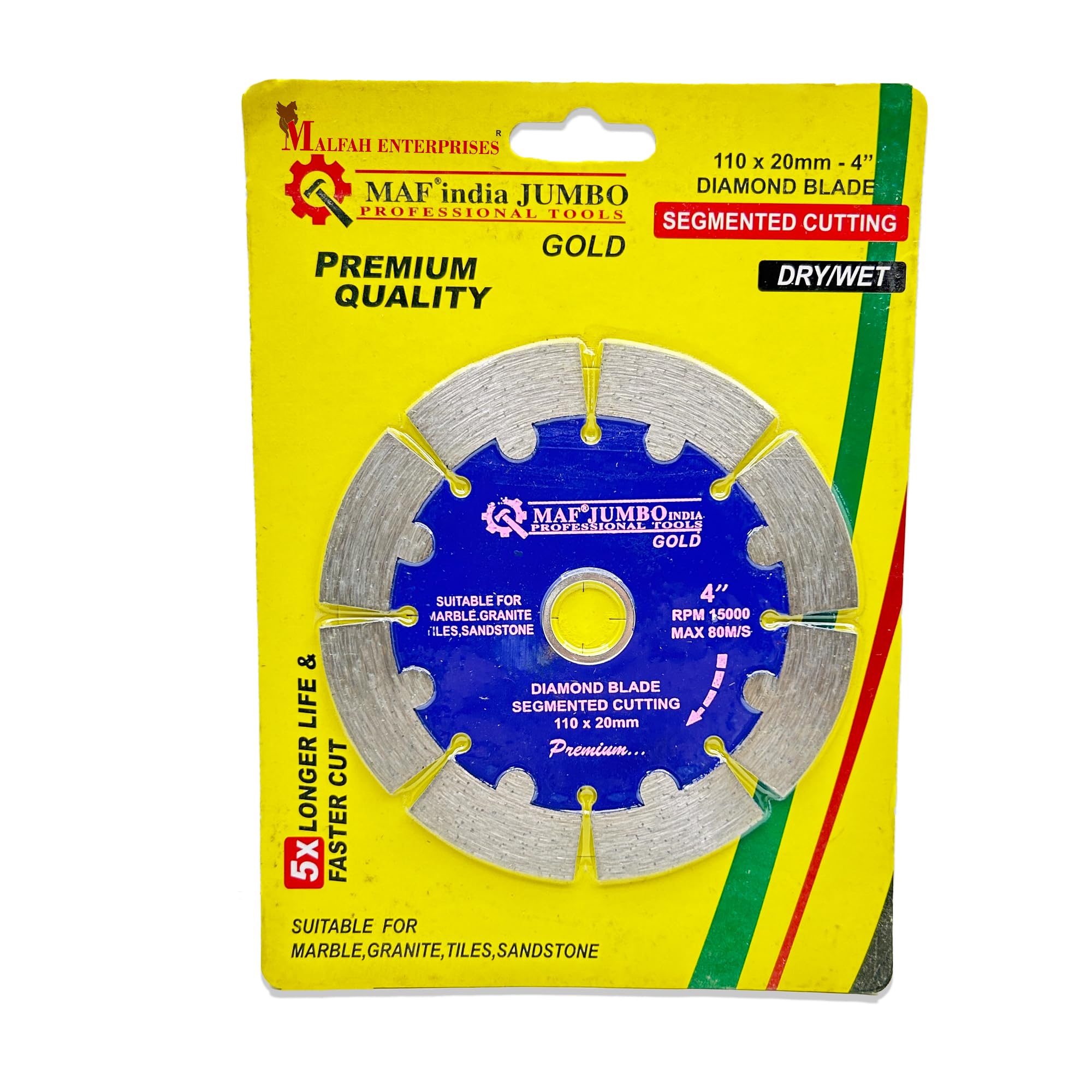 Buy Malfah Diamond Saw Wheel Blade 4" Marble Wall/granite/stone ...