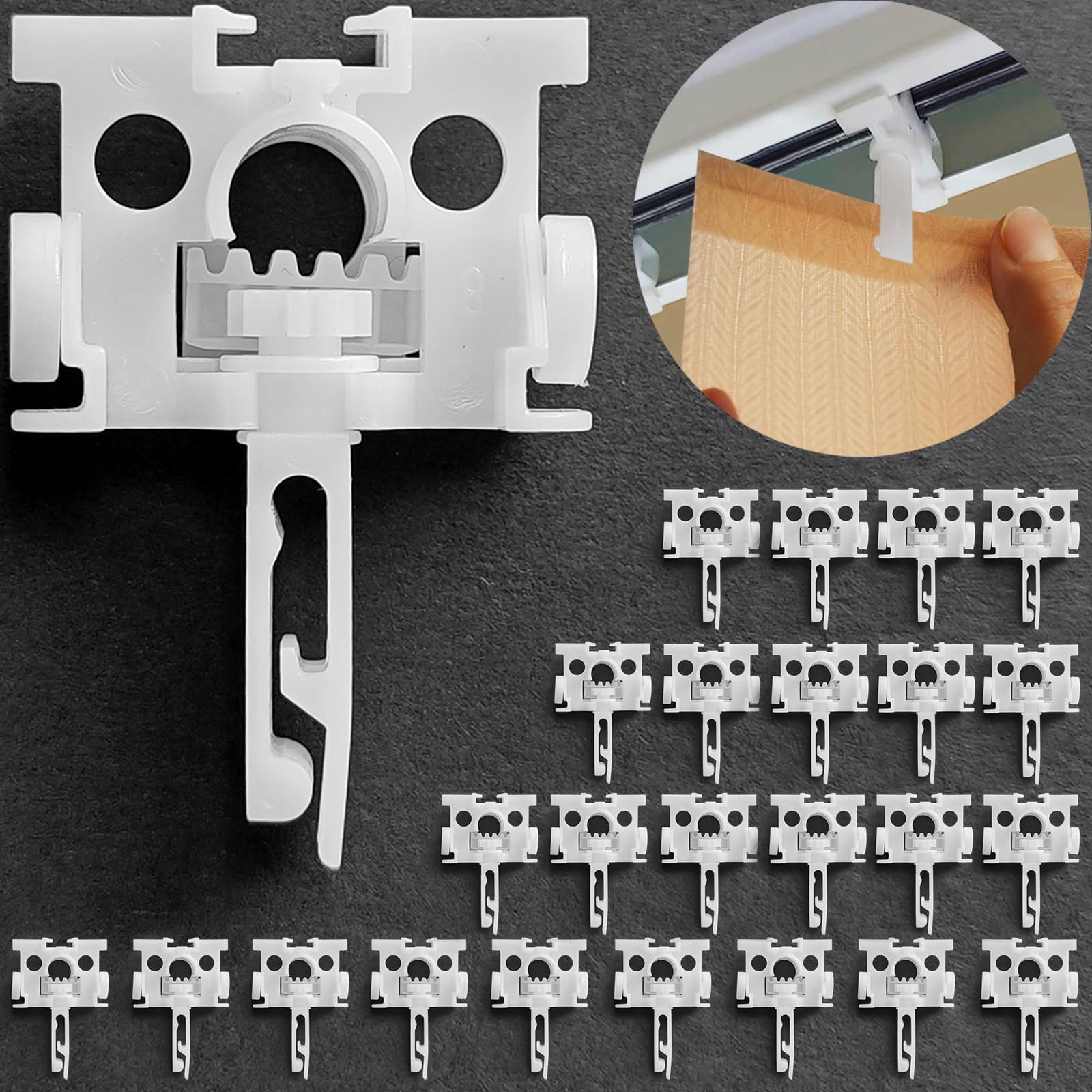 Amazon.com: Vertical Blind Repair Carrier with Stem and Gear, Vertical ...
