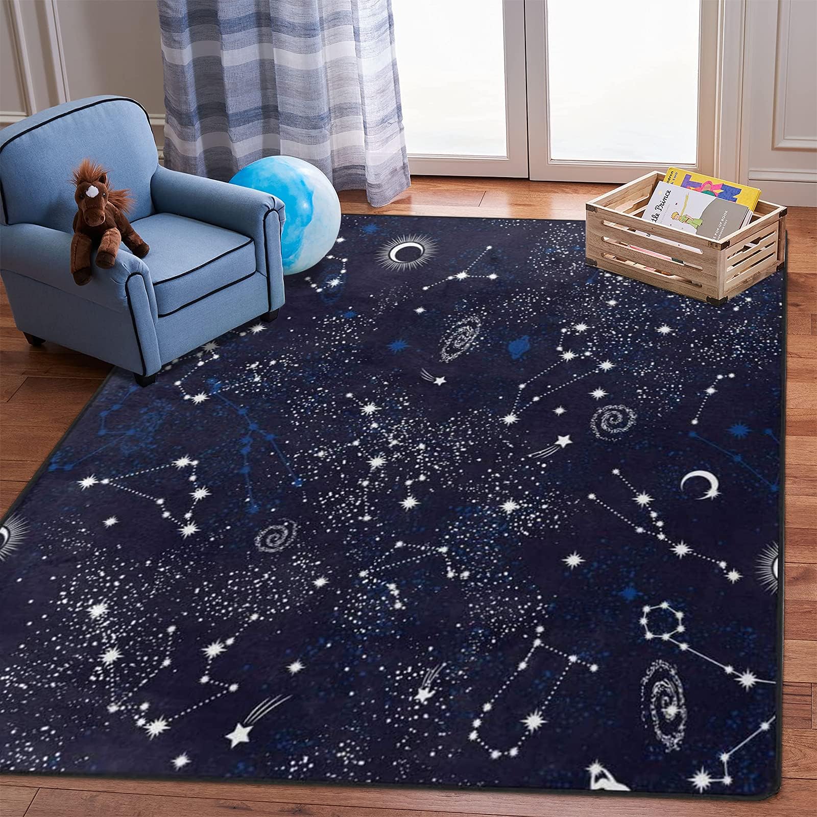 Amazon.com: ALALAL Star Sky Area Rug, Space Galaxy Rug, Constellation ...