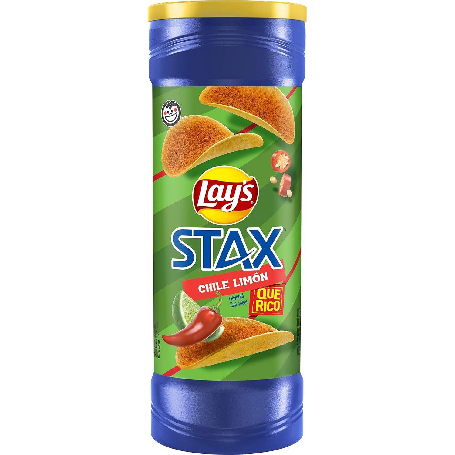 Amazon.com: Lay's Stax Chile Limon Flavored Potato Crisps, 5.5 Ounce Canister (Pack of 11)