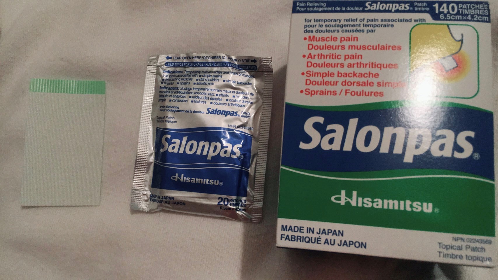 Amazon.com: Salonpas Pain Relieving Patch, 140 Patches x 2pk : Health ...