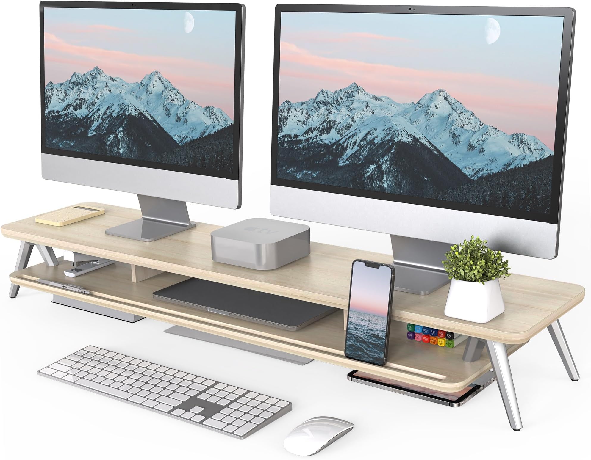 Fenge Réhausseur d'Écran en Bois,Support de Moniteur,Support d ...