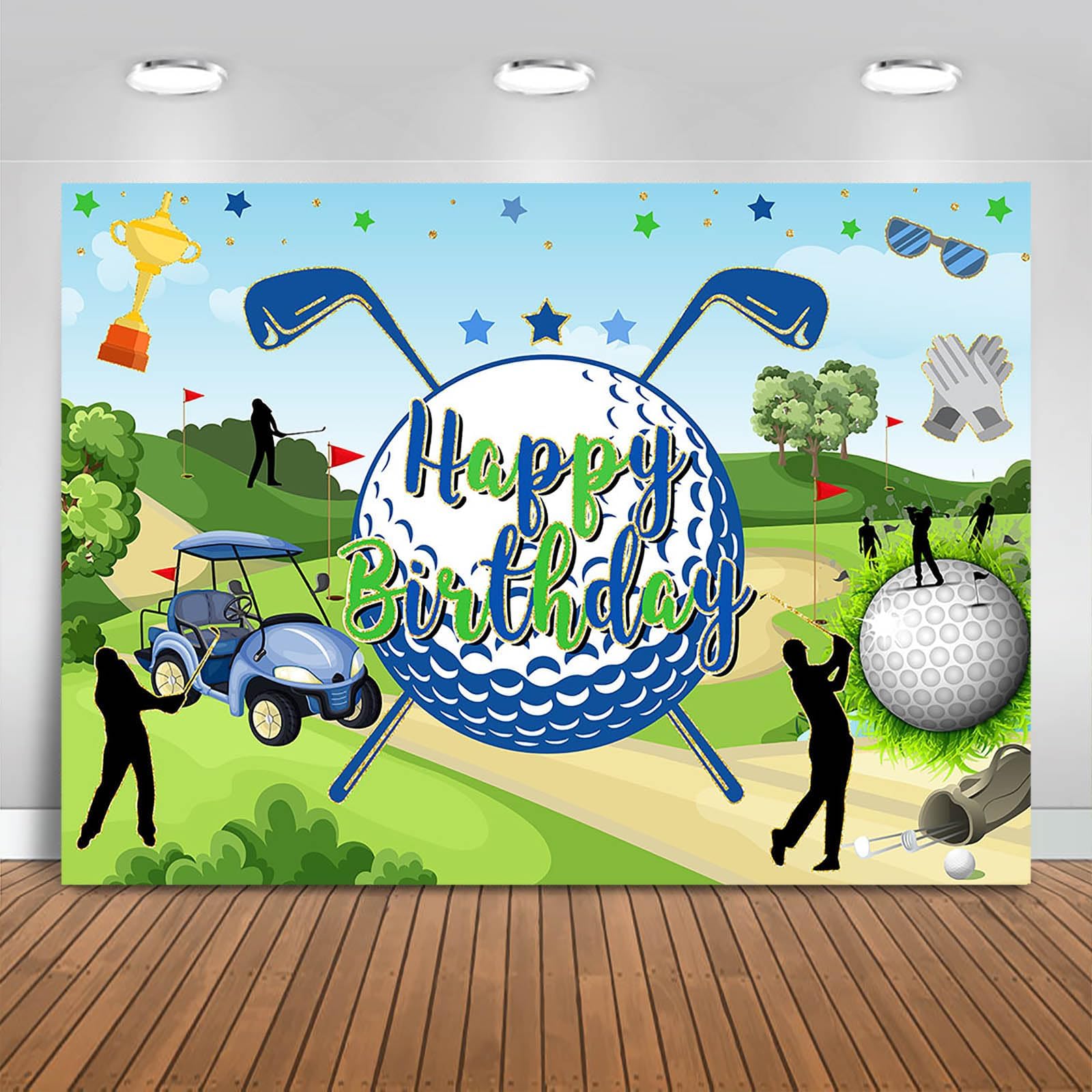 Amazon.com : Fitumiw Golf Birthday Backdrop 7x5ft Golf Sports Theme ...