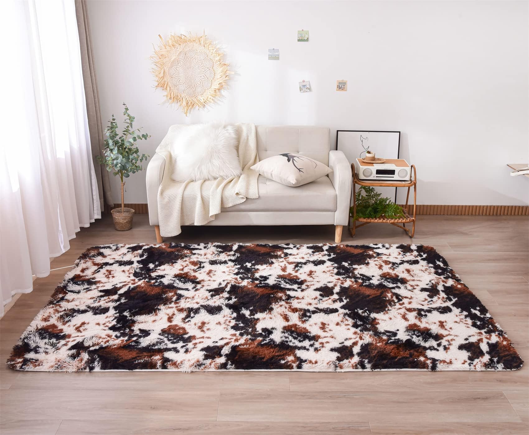 Amazon.com: Meeting Story Cow Print Rug Faux Cowhide Rugs Cute Animal ...