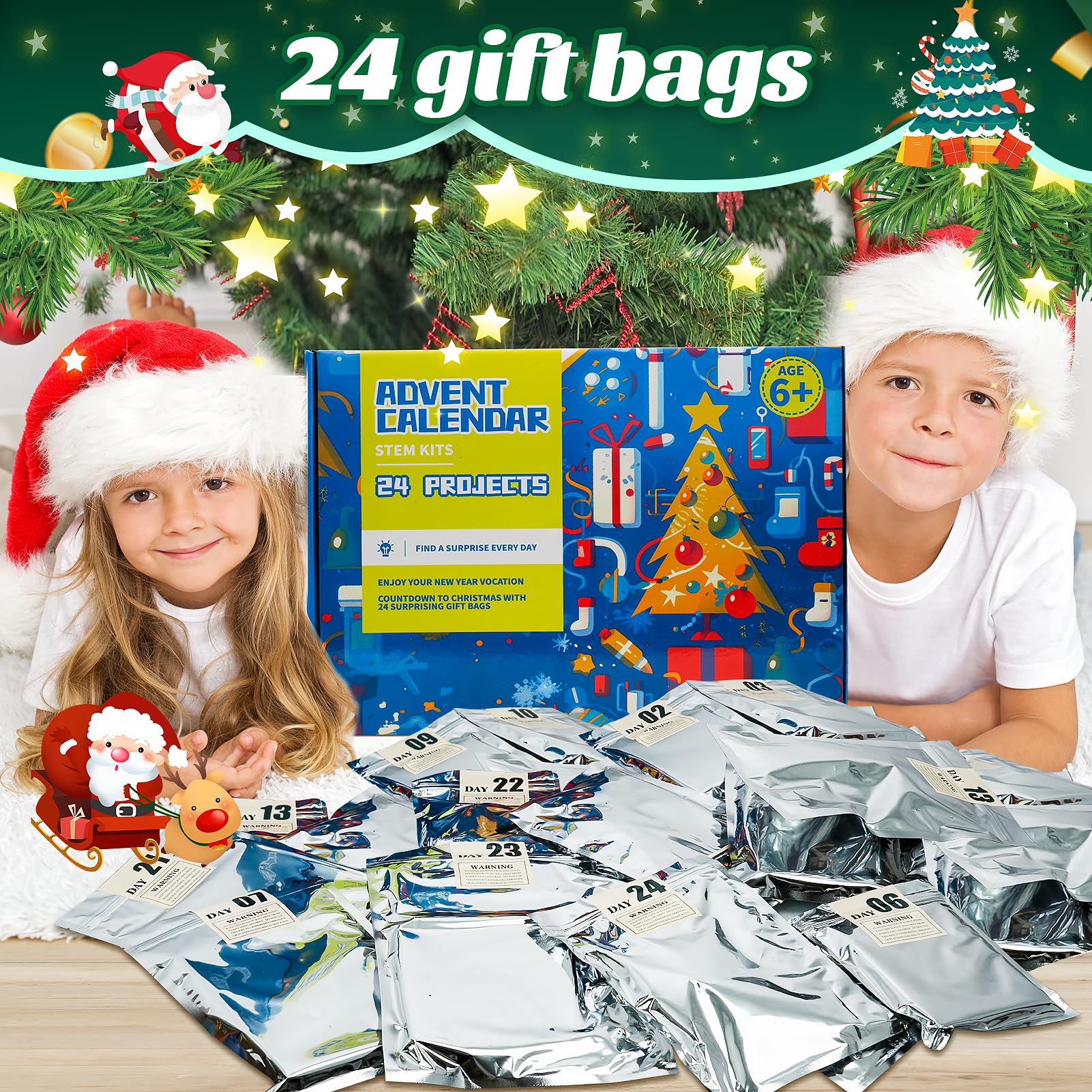Snapklik.com : Christmas Advent Calendar 2024 Stem Kits Calendar For ...