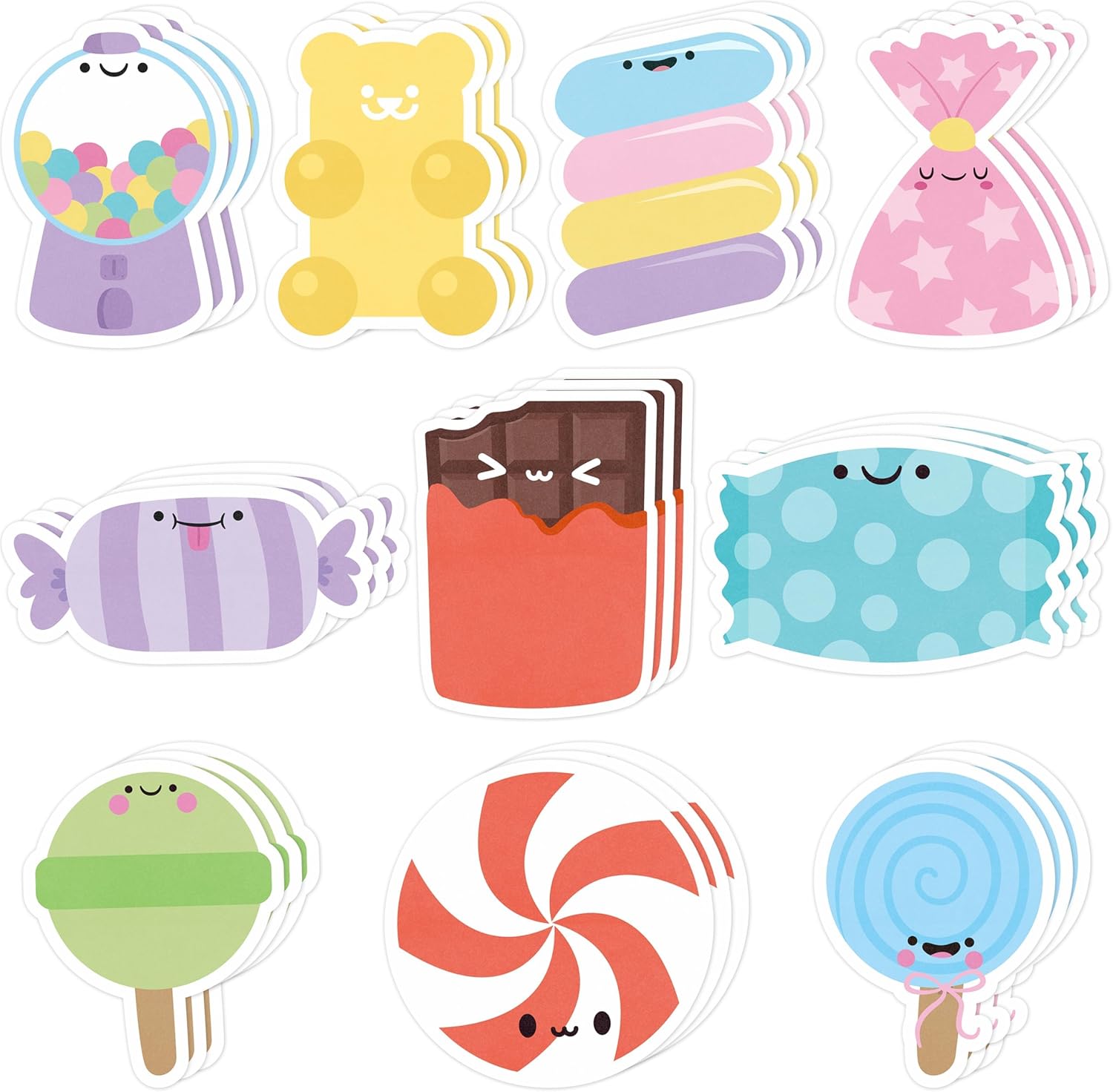 Amazon.com : ANGOLIO 30 Packs Cute Self Sticky Notes Candy Shaped ...