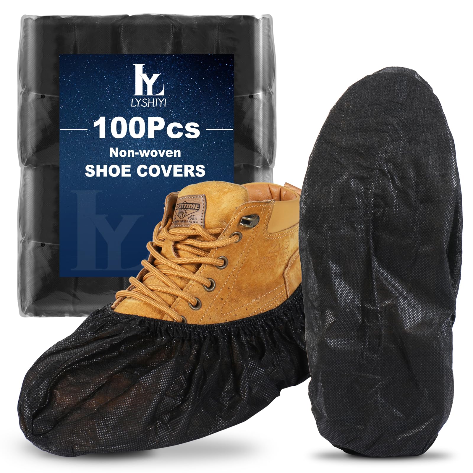 LYSHIYI 100Pcs Shoe Covers Disposable Non Slip, Large Size Non-Woven ...