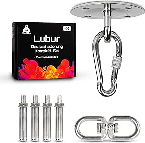 Lubur Premium Ceiling Hook - 300 kg Heavy Duty Hooks - Suitable as ...