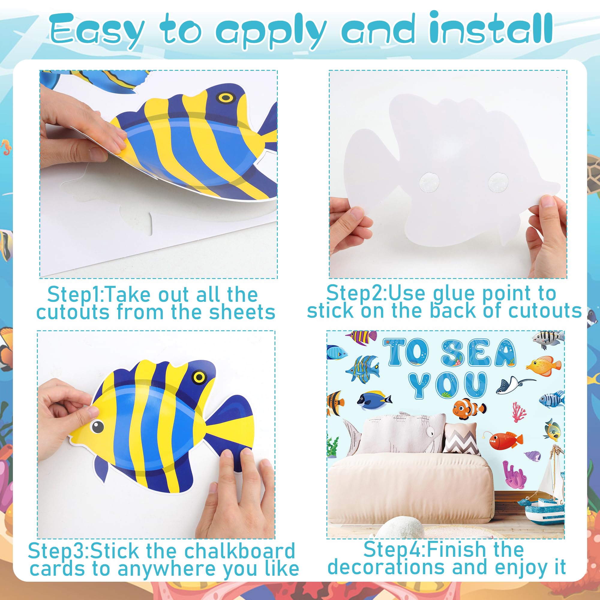 Snapklik.com : Bulletin Board Decorations Summer Cutouts Chalkboard ...