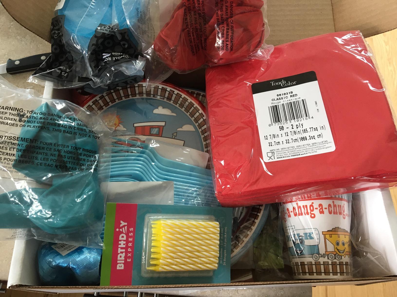 Amazon.com: 2nd Birthday Train Party Supplies - Standard Party Pack for ...