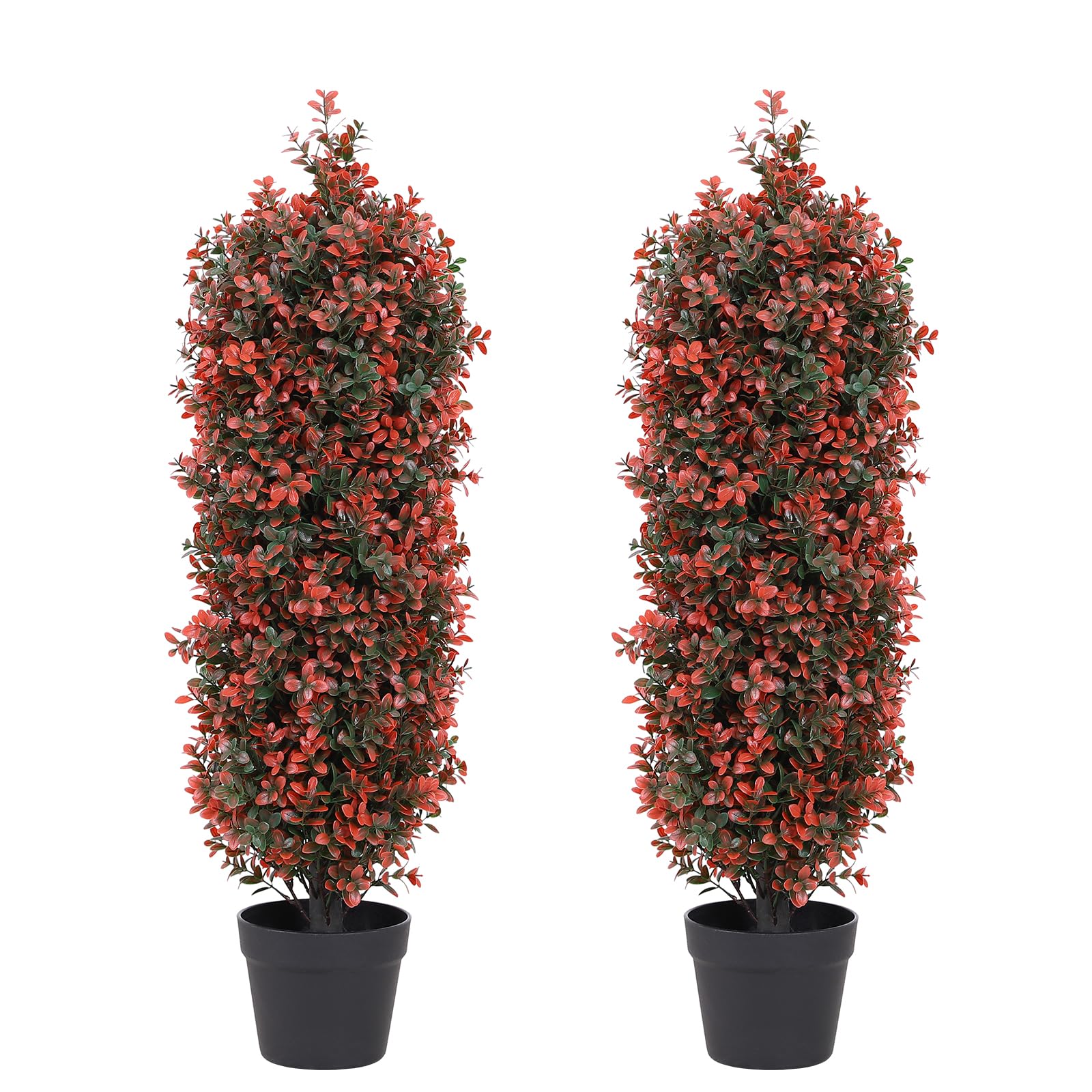 Amazon.com - THE BLOOM TIMES 3ft Boxwood Topiary Trees Artificial ...