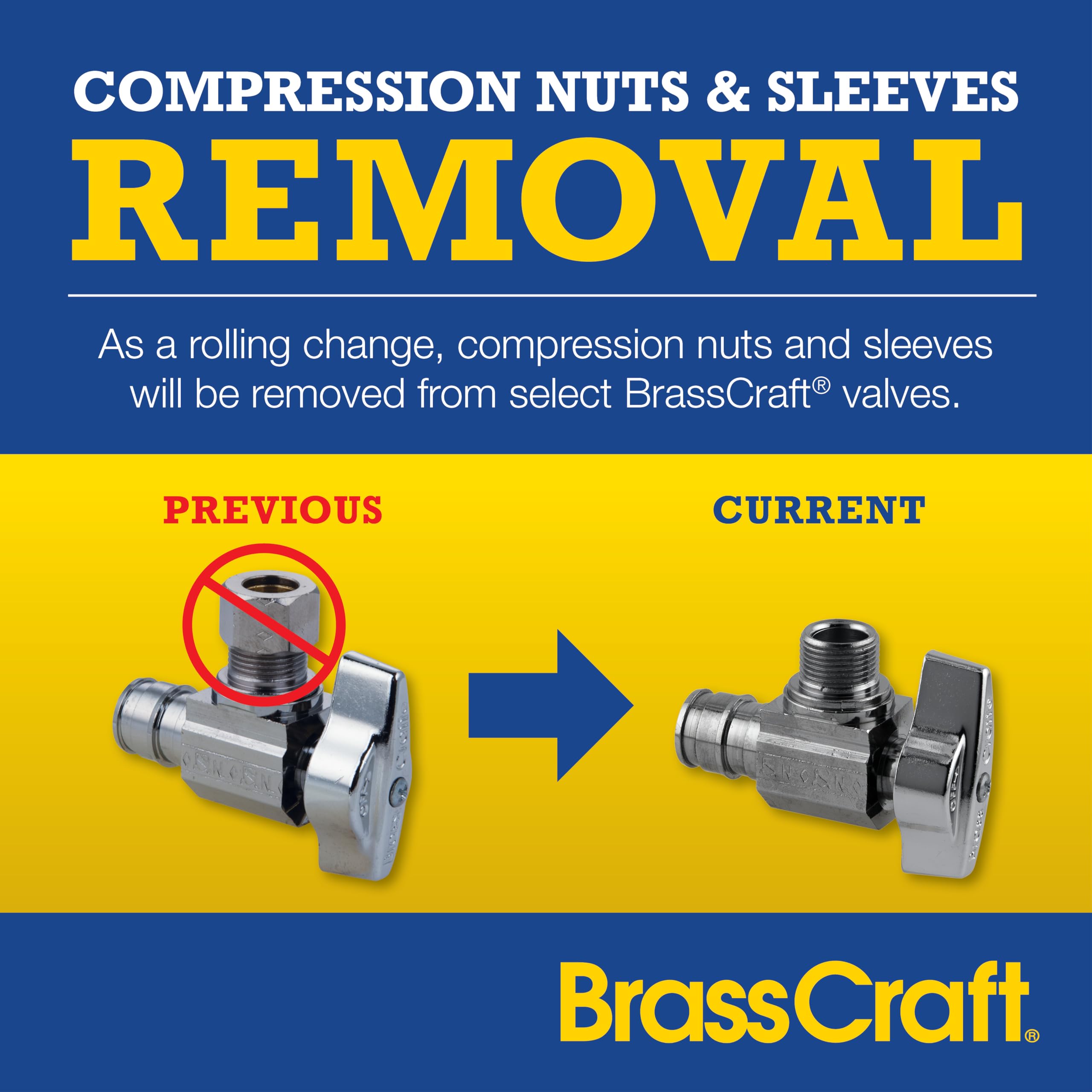 1/4-turn Angle BrassCraft 1/2 In. Compression Inlet X 3/8 In ...