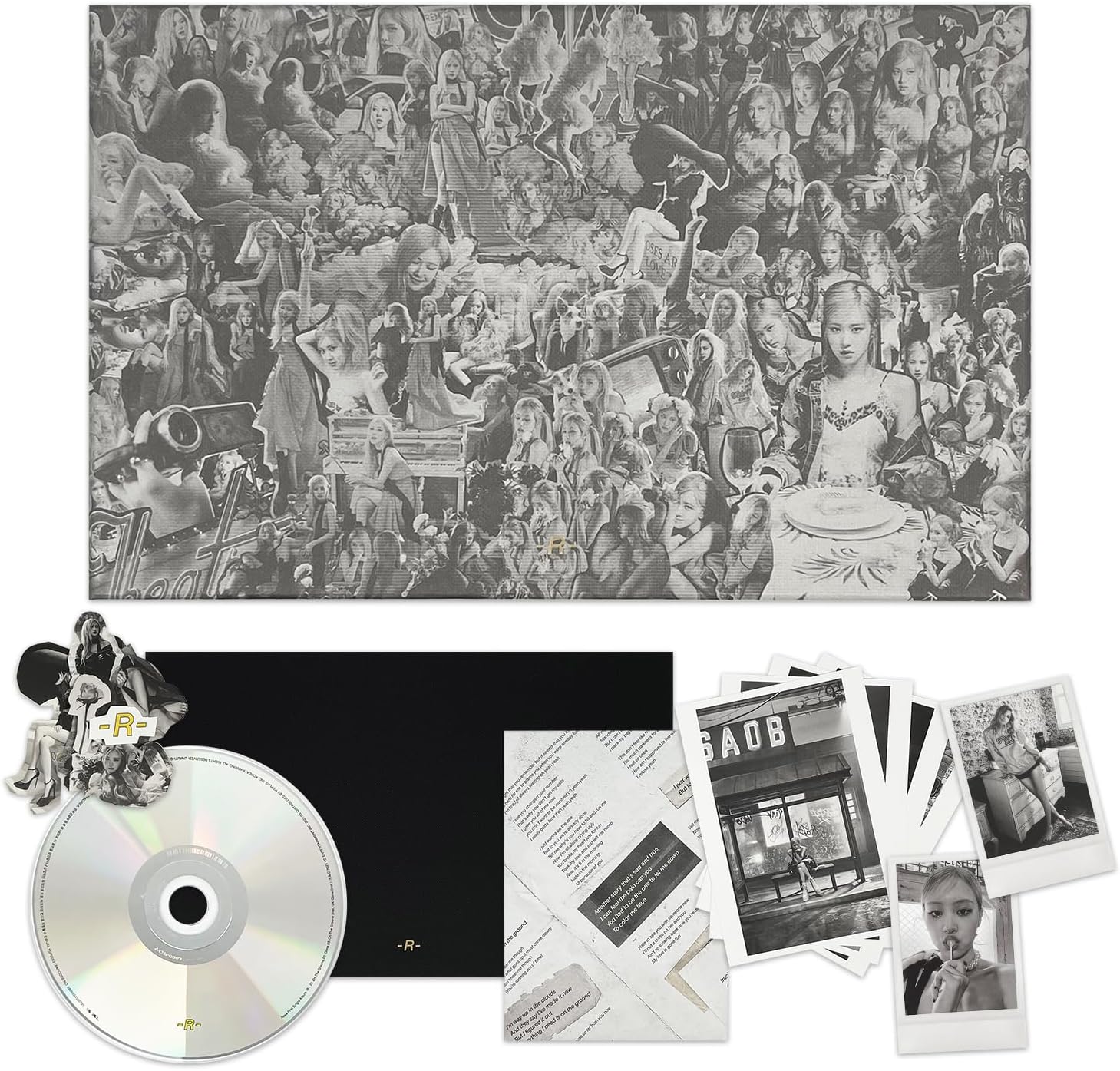 ROSE - First Single Album [-R-] Photobook + Lyrics Paper + Postcard ...