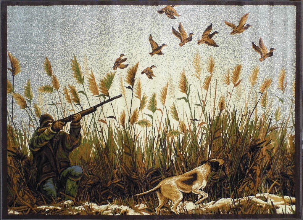 Amazon.com: Masada Rugs Nature Area Rug Duck Hunting Scene (3 Feet 10 ...