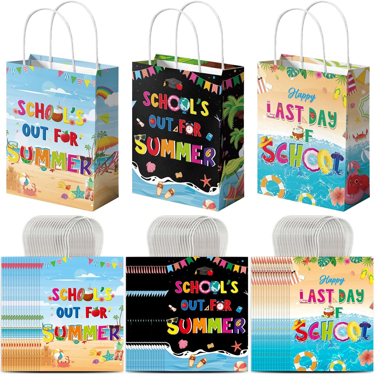 Amazon.com: Pasimy 48 Pack End of Year Gift Bags Bulk School Summer ...