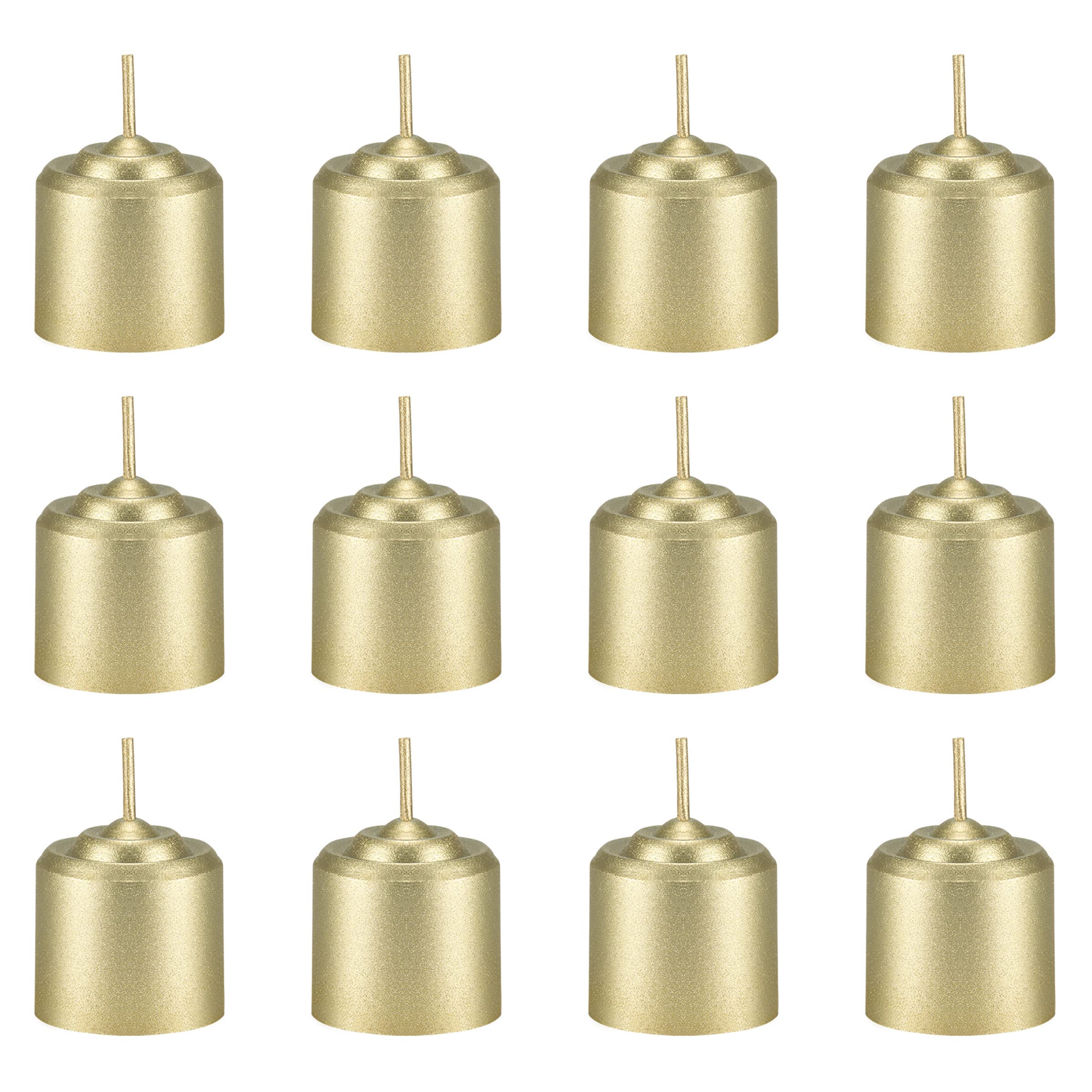 Amazon.com: Mega Candles 12 pcs Unscented Gold Votive Candle, Hand ...