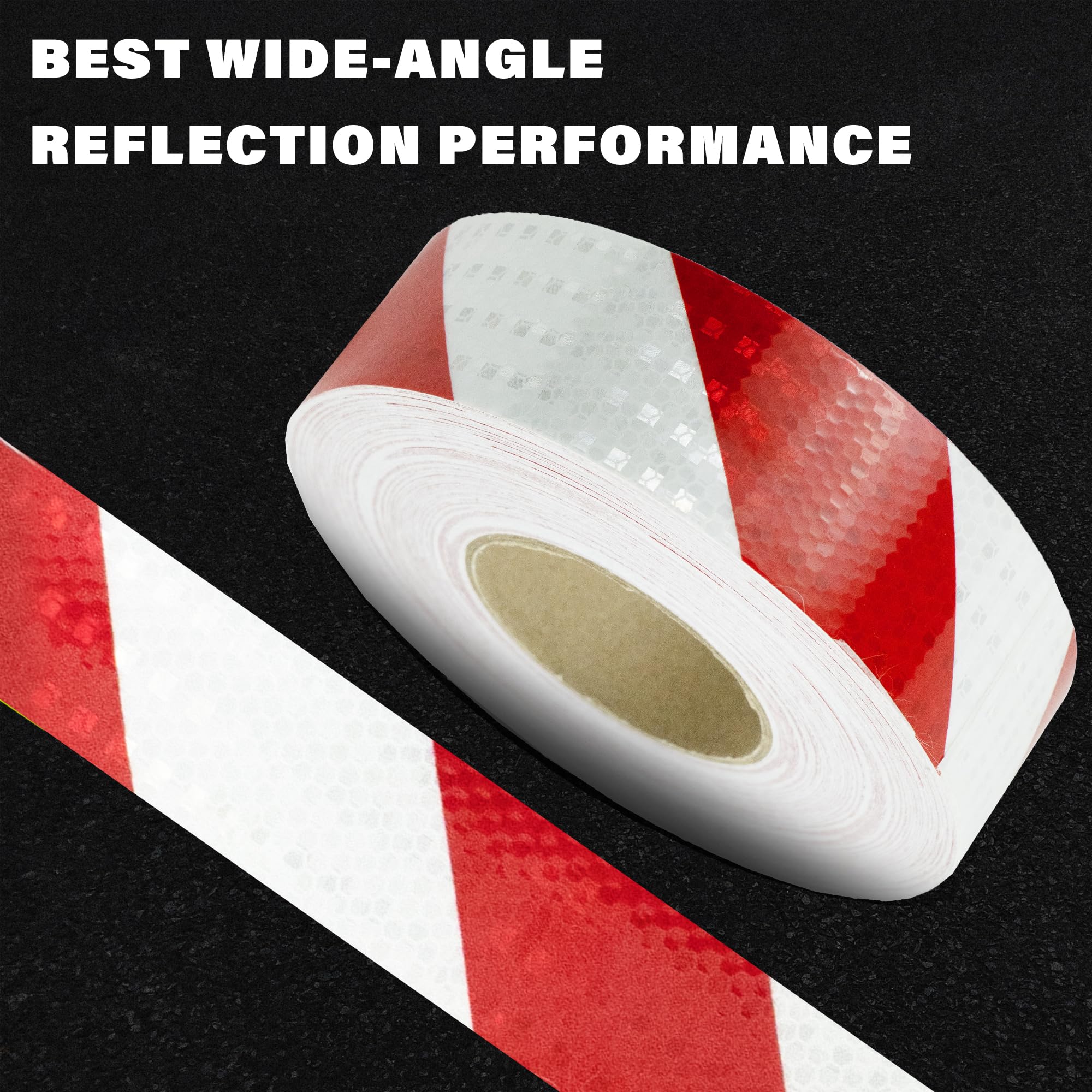 Snapklik.com : 2 Inch X 160 FT Reflective Tape Outdoor Waterproof Red ...