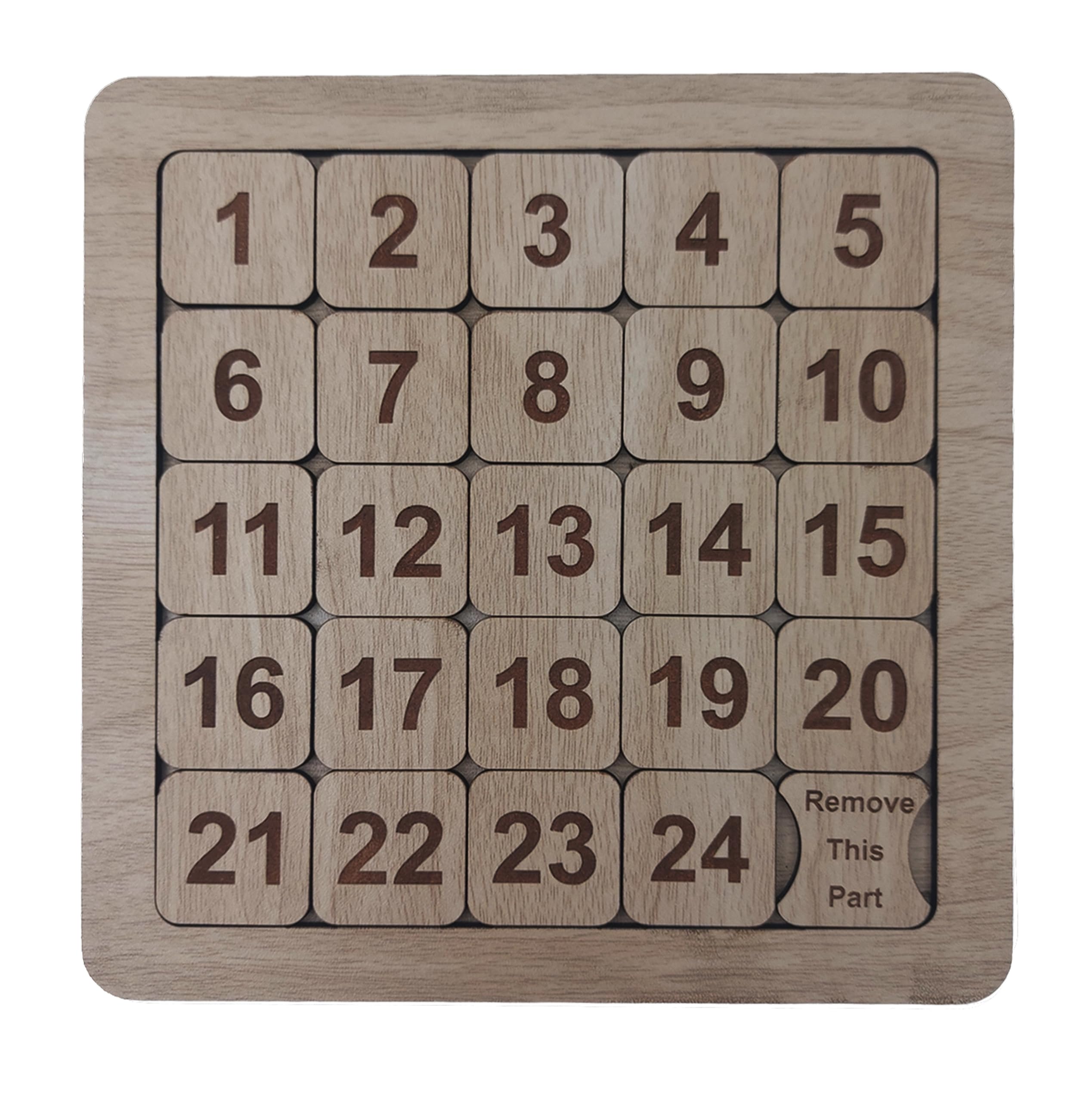 GNEXIN Laminated Wooden Number Slider Brain Teaser | Numeric and Alphabet Arranging Puzzle Game ...