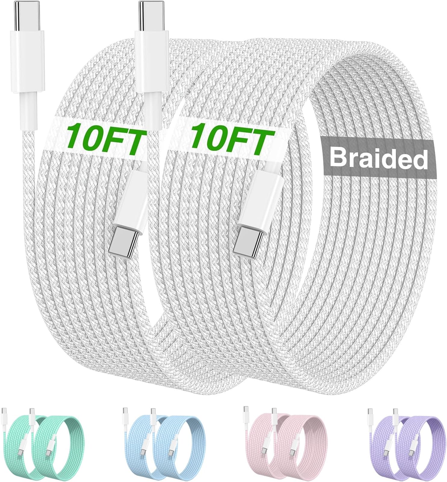 Amazon.com: 3Pack for Apple USB C to USB C Charger Cable 10ft 60W,Long ...