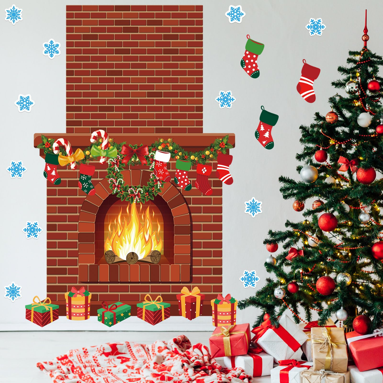 Christmas Fireplace Bulletin Board Amazon.com: Christmas Bulletin