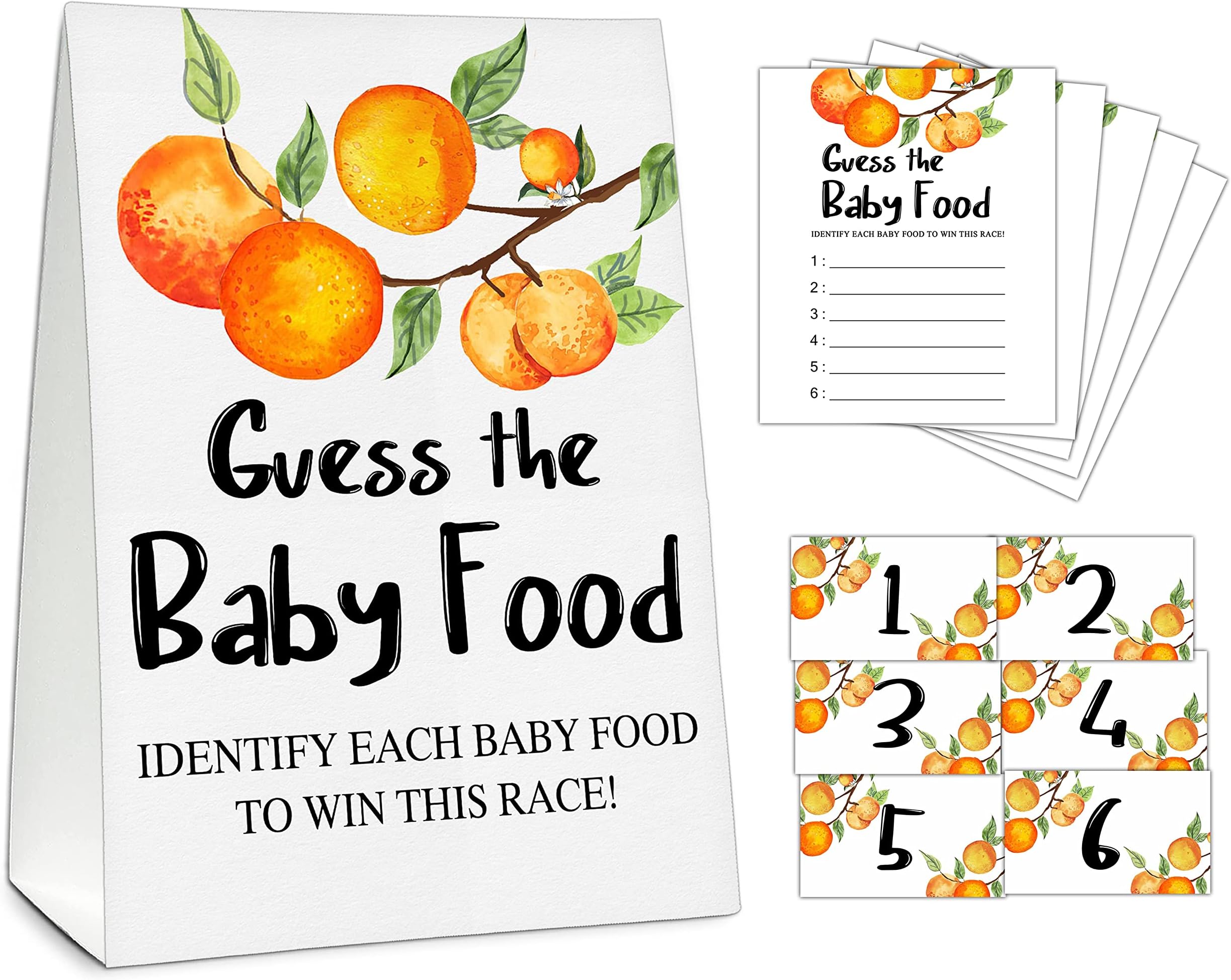 Amazon.com: Guess the Baby Food Party Games, Baby Shower Game Set, 1 ...