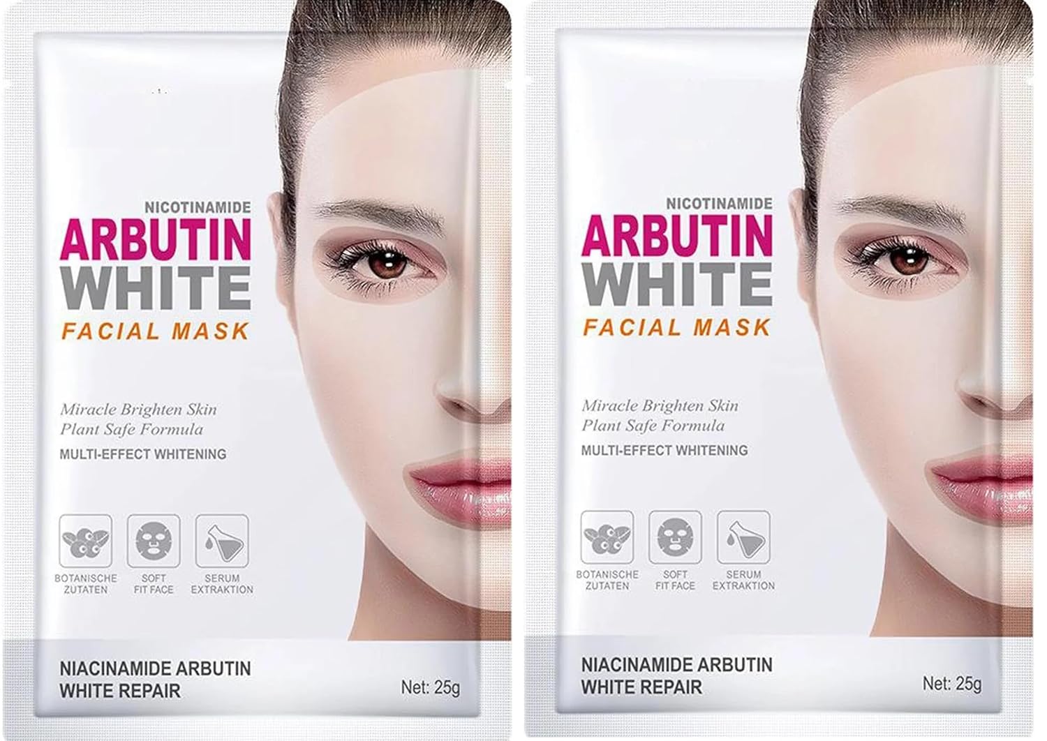 Buy korean like glass skin arbutin niacinamide facial sheet mask for ...