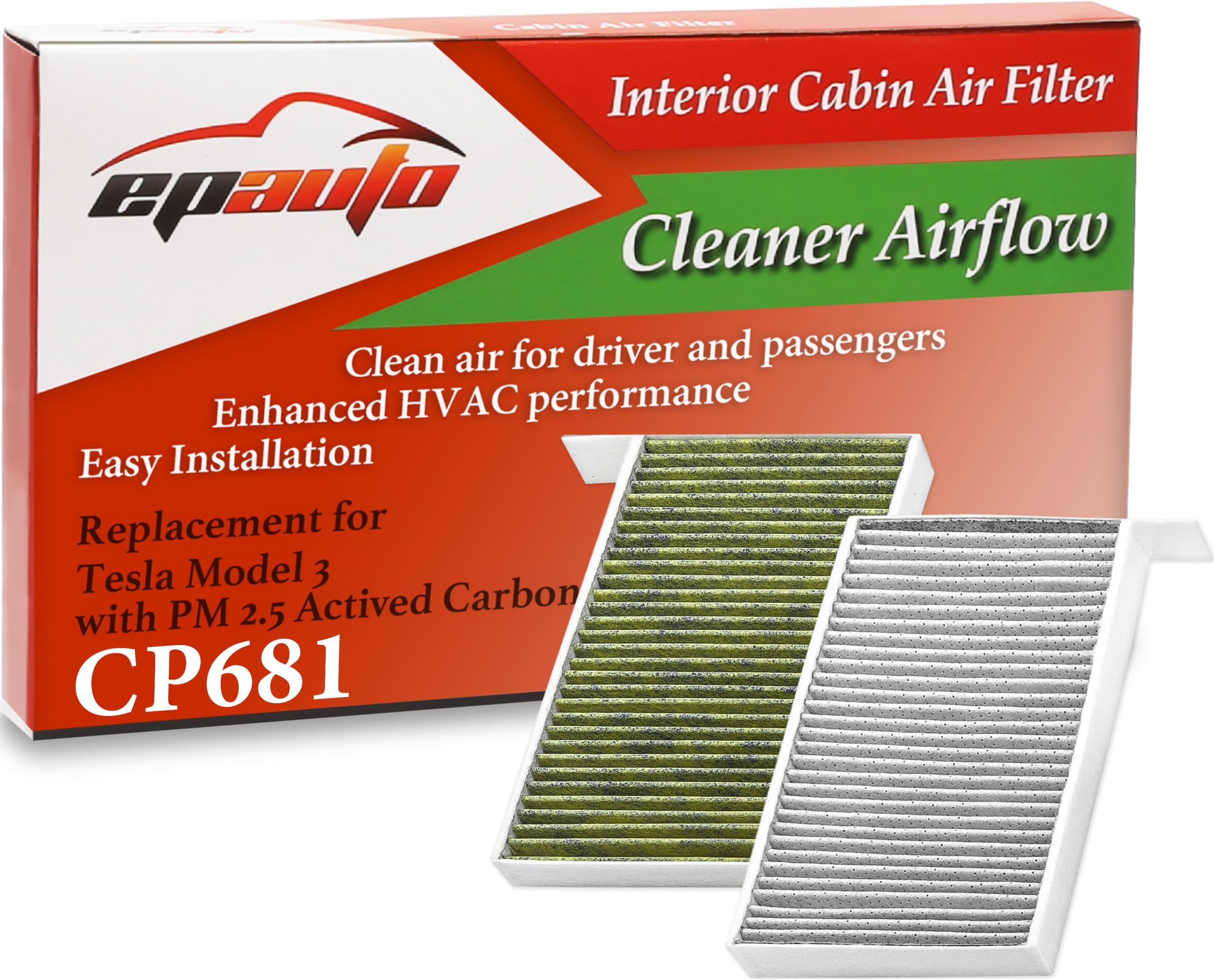 EPAuto CP681 (1107681-00-A) Premium HVAC Cabin Air Filter with ...