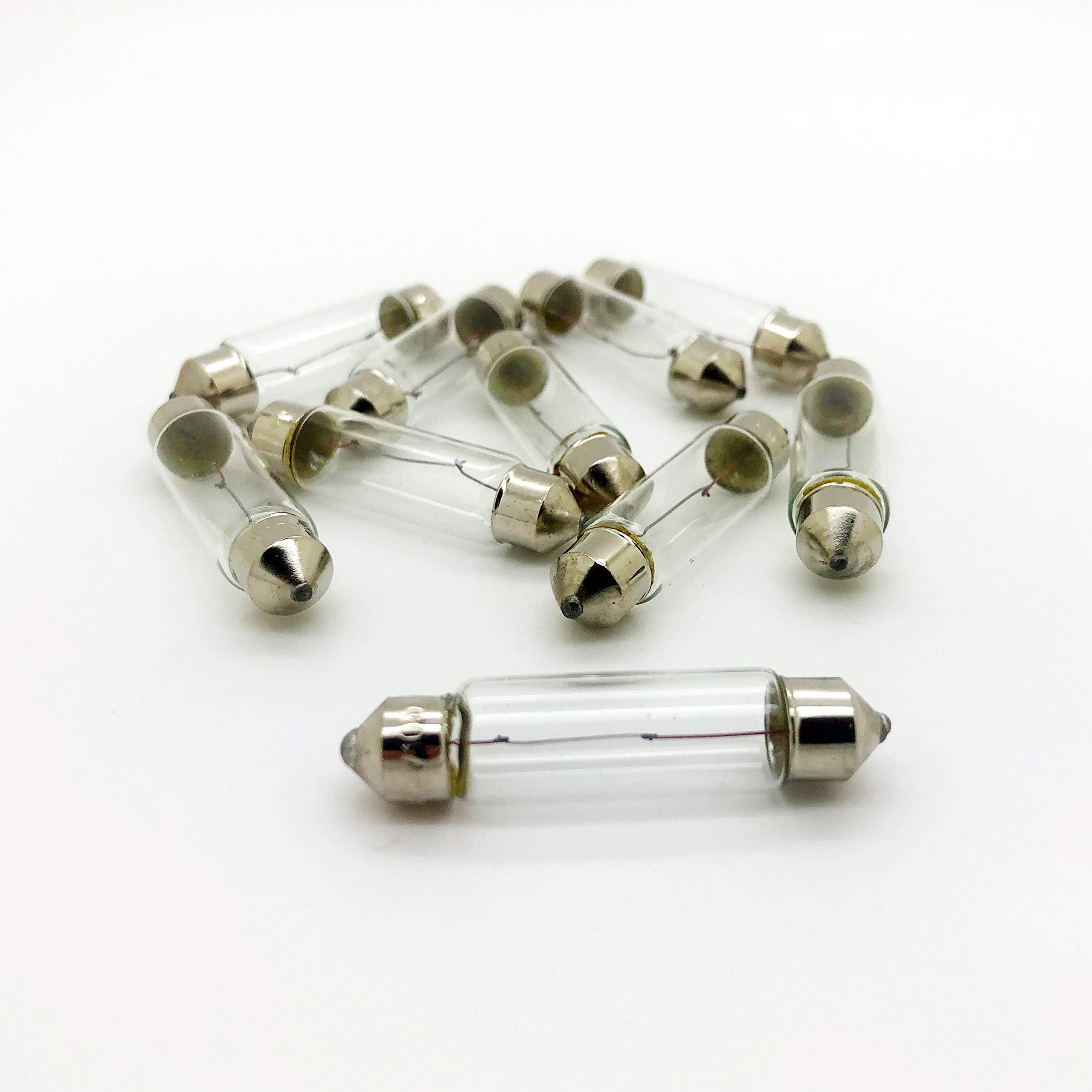 269 Pair of 12v 10w C10W Festoon Number Plate & Interior Car Bulbs Long ...