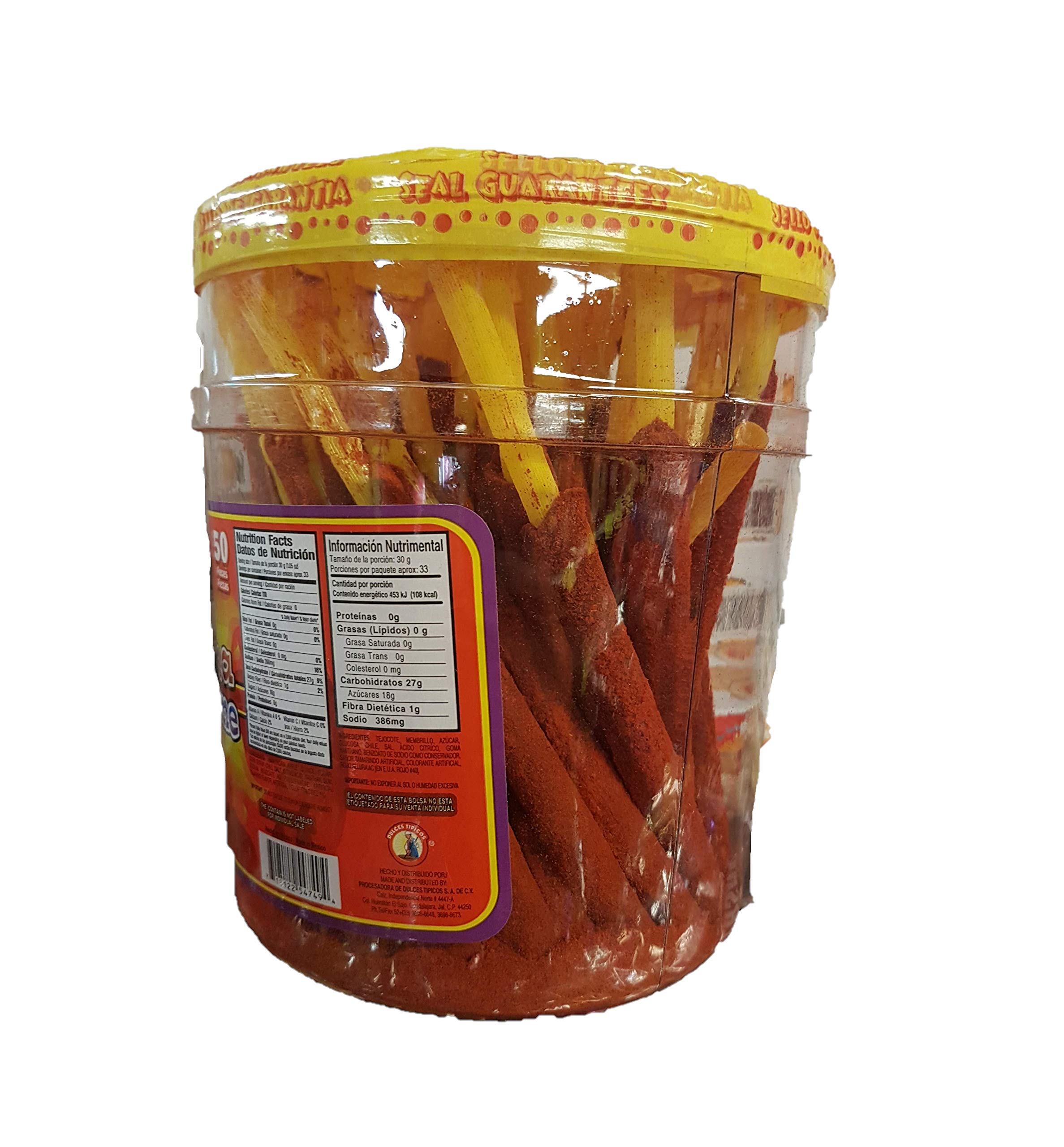 Jabalina Xtreme Large 50 piece Container of Hot Tamarind Flavored ...