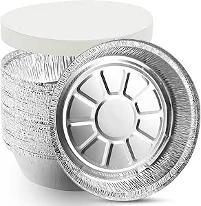 Aluminium Foil Trays with Lids 10pcs, No12 Size Disposable Foil ...