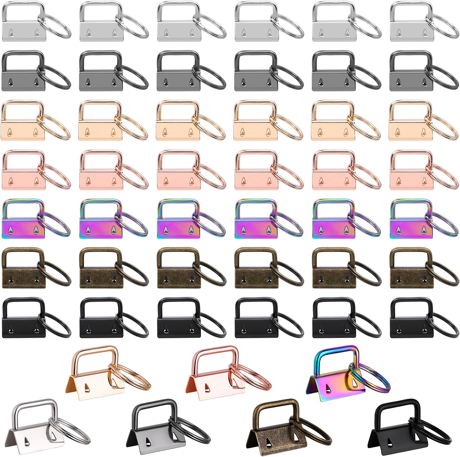 KeyFob Hardware Set, Shynek 40pcs Key Fob Hardware 1 Inch with Key Fob ...