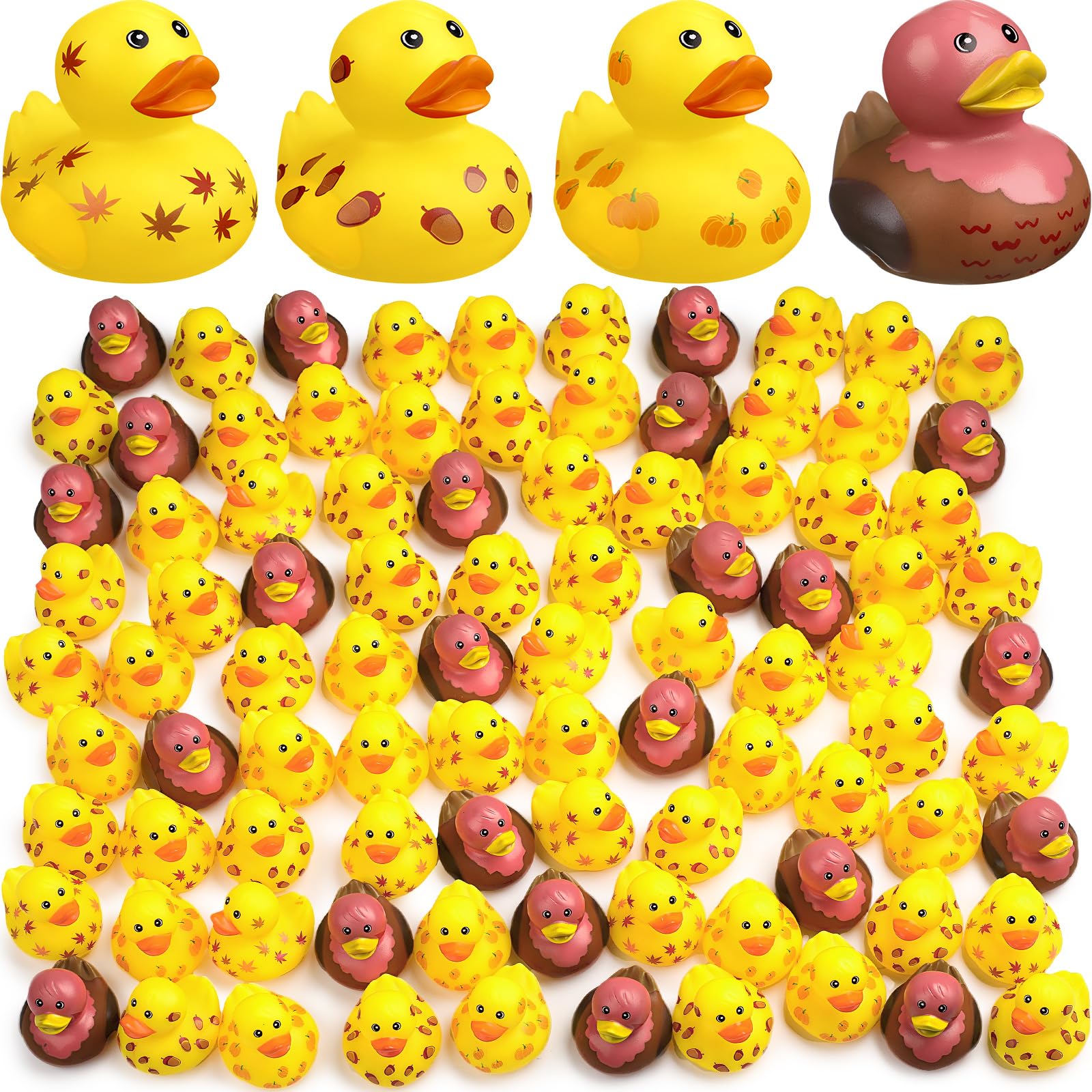 Snapklik.com : Jerify Thanksgiving Rubber Ducks 2 Inch Fall Rubber Duck