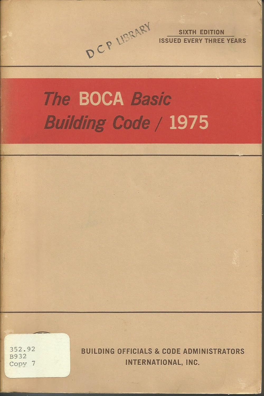 Boca Basic Building Code 1975 6TH Edition: unknown author: Amazon.com: Books