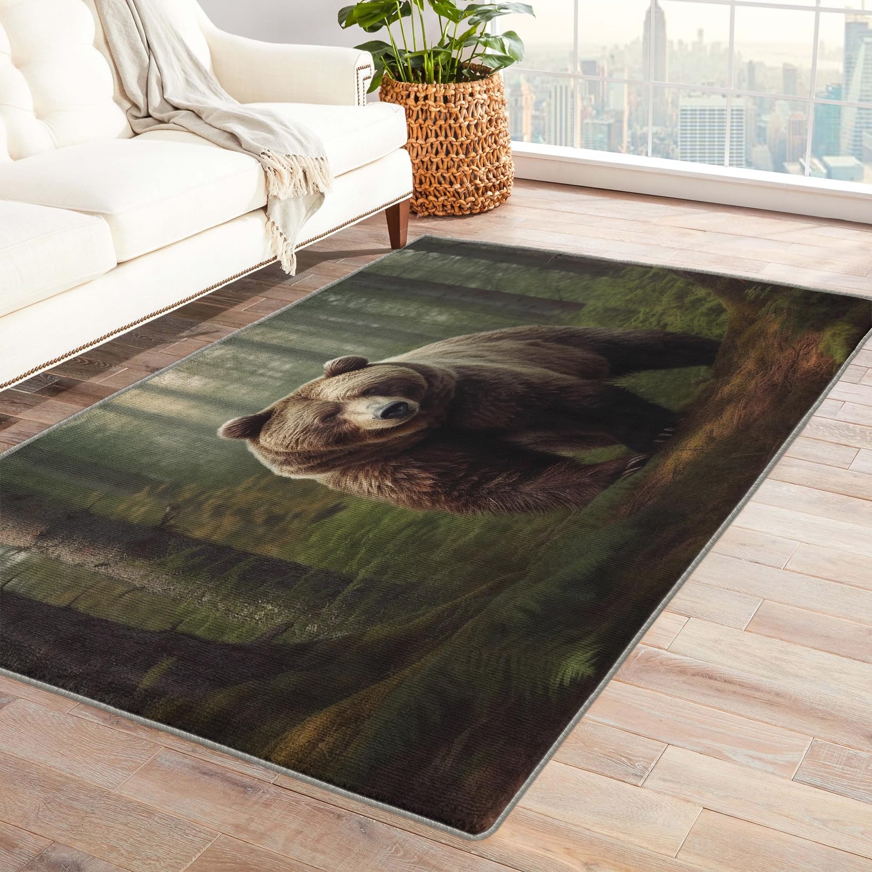 Amazon.com: Bear Rug & Home Decor - 2x3 Rug, Forest Animal Rugs for ...