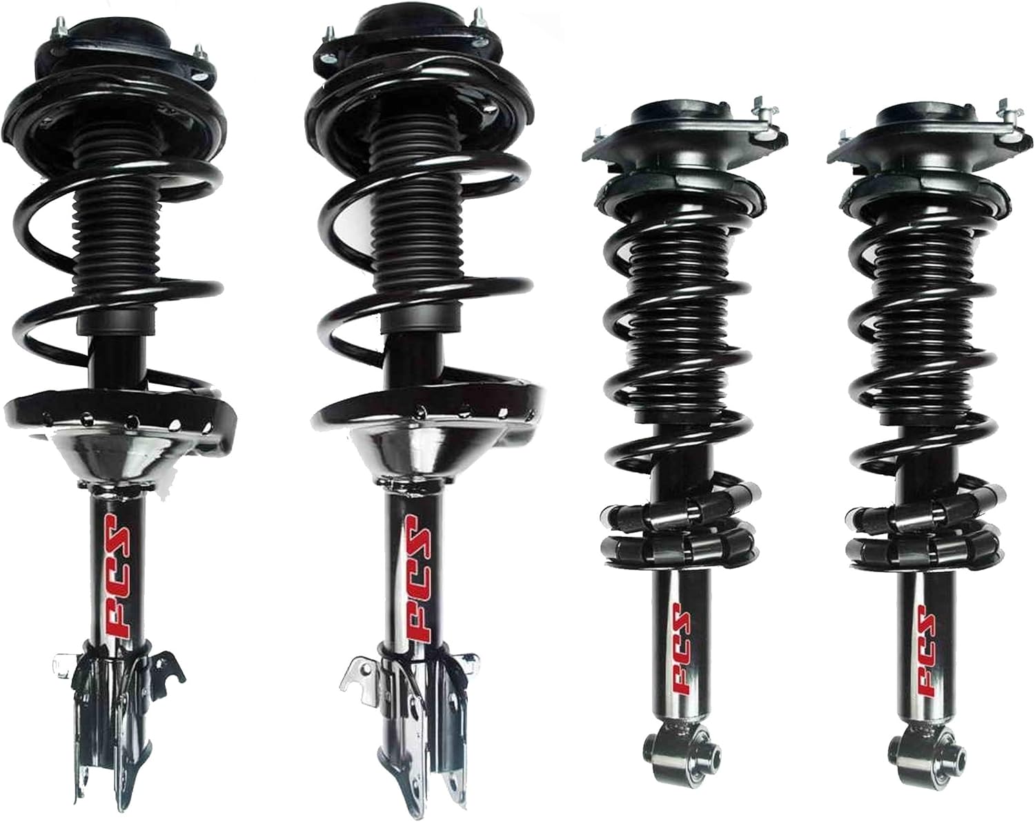 Amazon.com: FCS Front and Rear Struts & Front Coil Springs Kit For ...