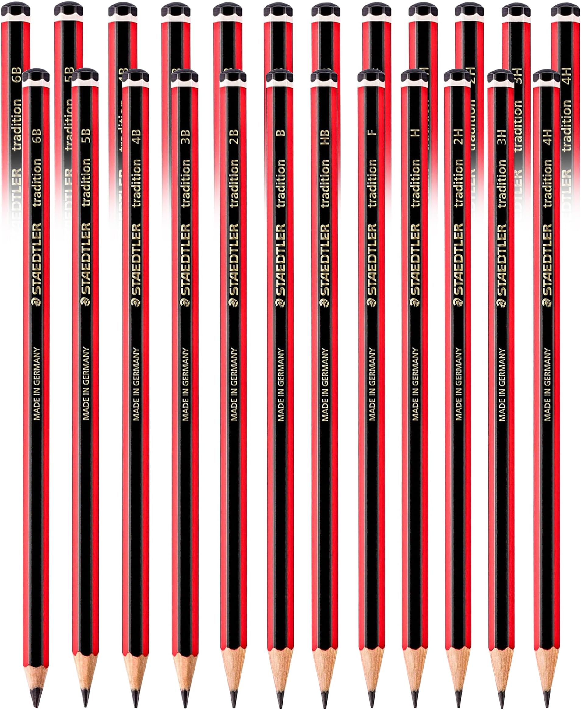 STAEDTLER Tradition Pencils Drawing Sketching Art - 6B 5B 4B 3B 2B B HB ...