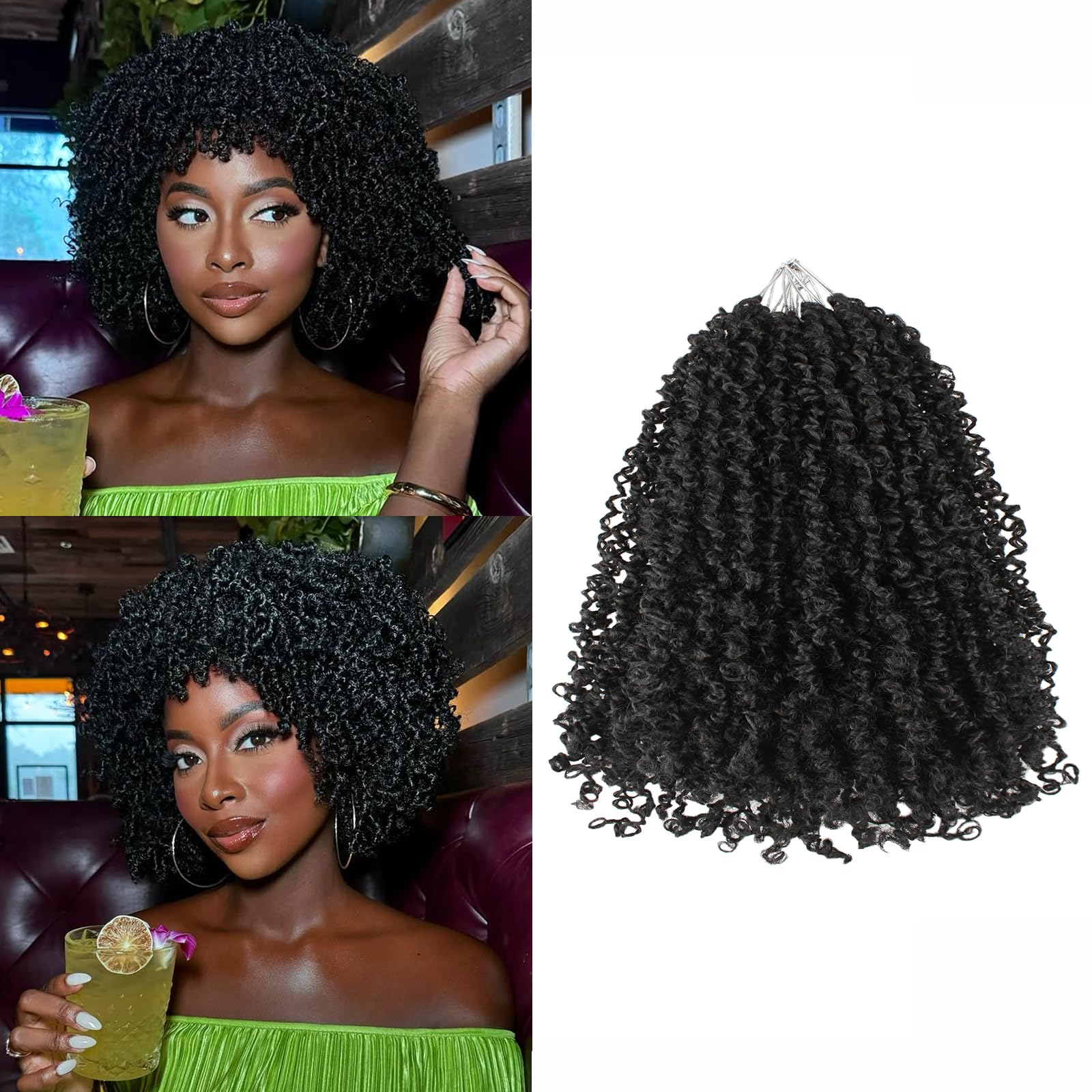 Amazon.com : Haftaluv Yanky Twist Crochet Hair 8 Inch 9 Packs Pre ...