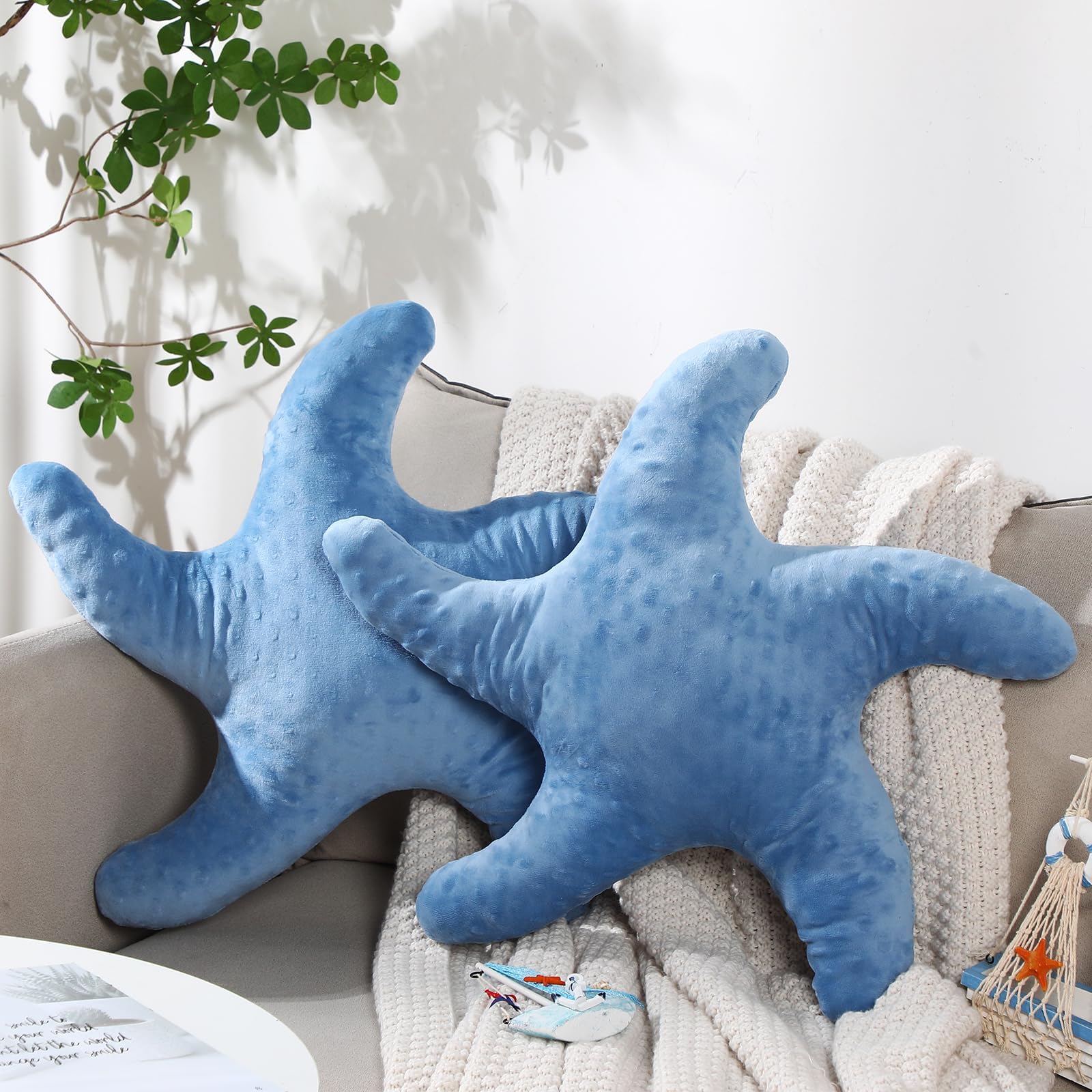 Amazon.com: Fumete Starfish Pillow Beach Starfish Throw Pillows 20 ...