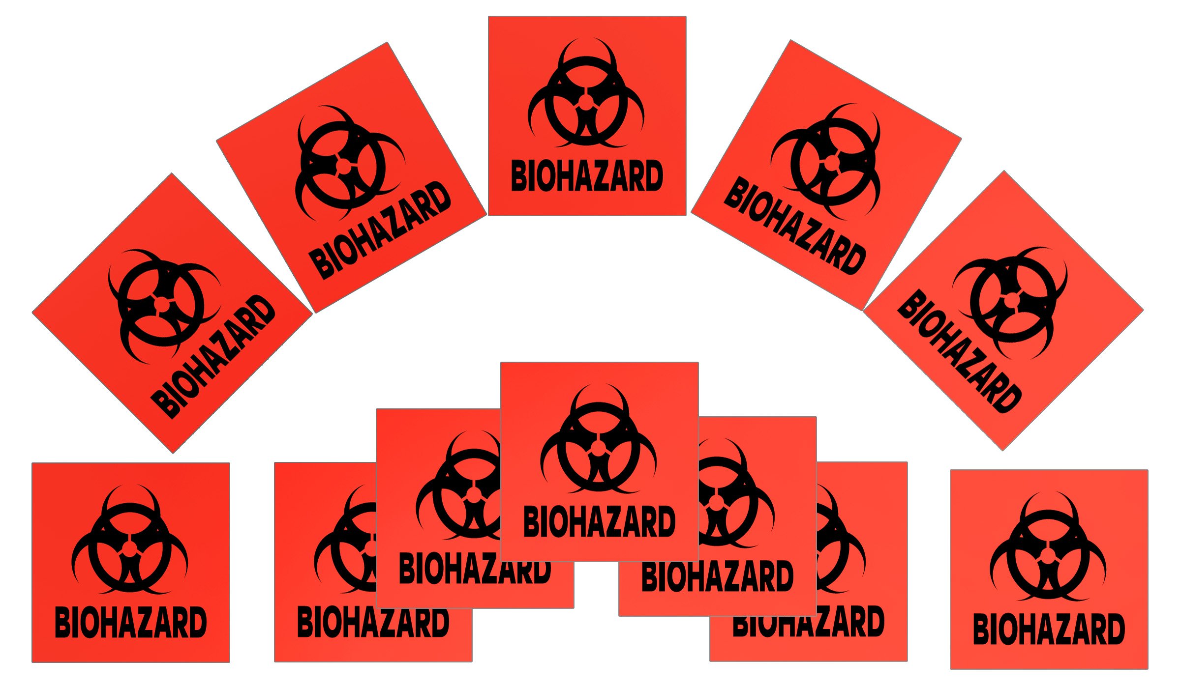 Neon Orange Biohazard Symbol
