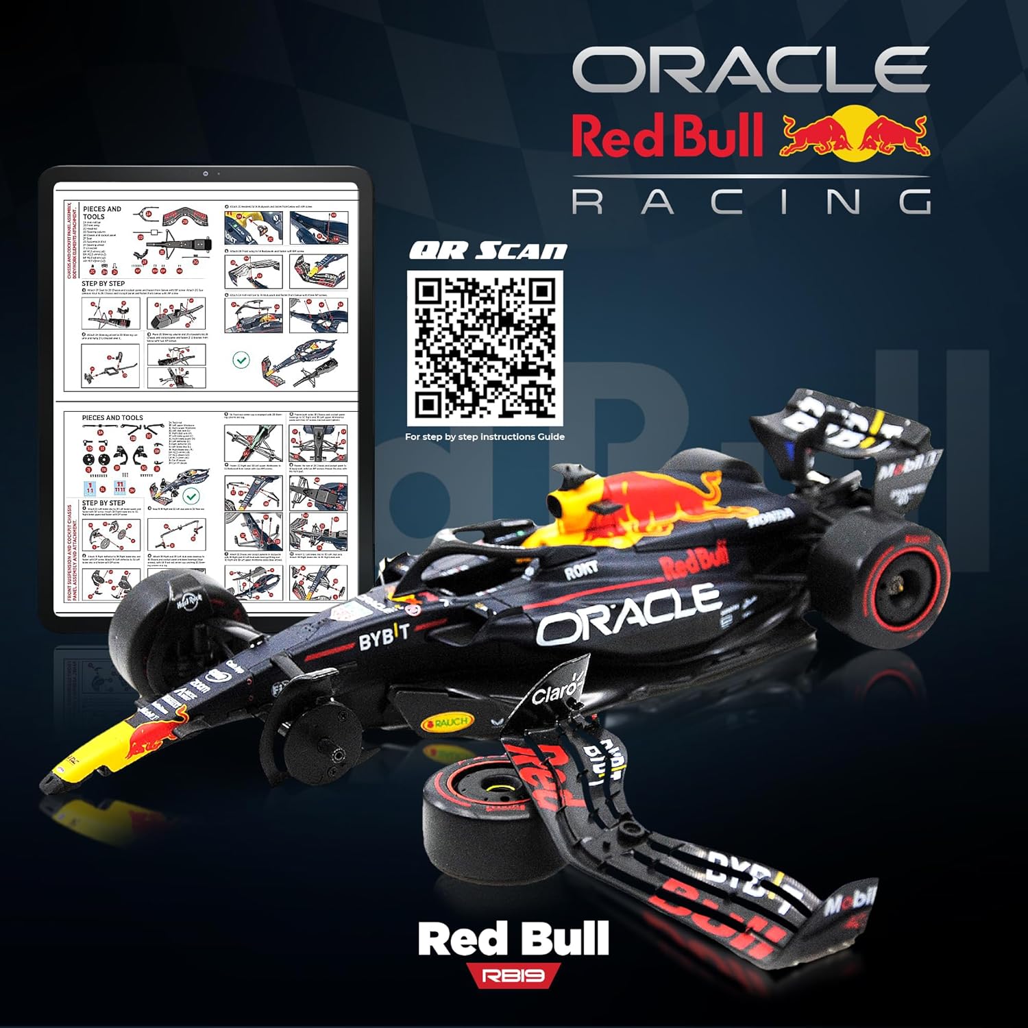 LUPPA Formula 1 RB Model Kit - 1:18 Scale Racing F1 RB19 Model Inspired ...