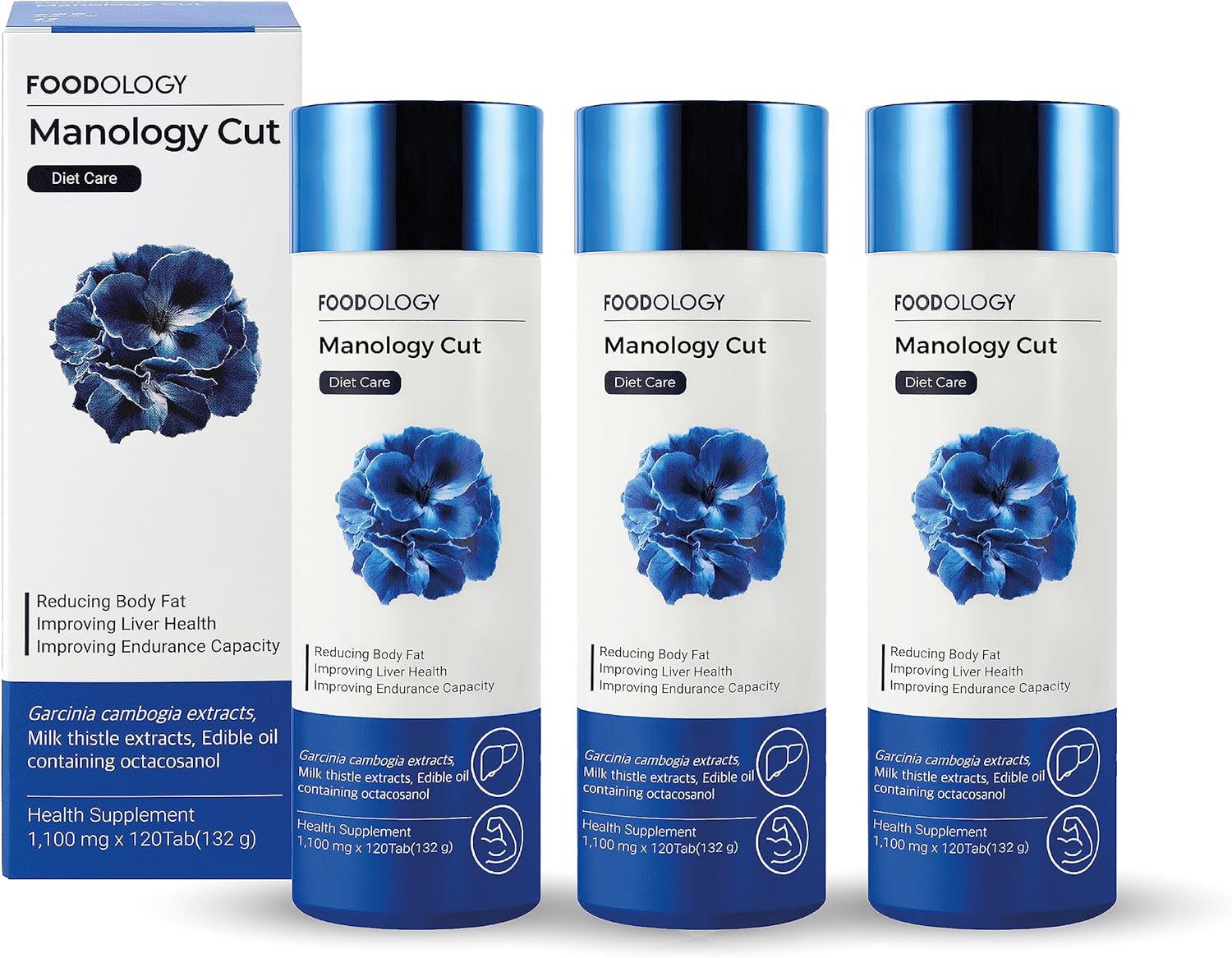 Amazon.com: FOODOLOGY Manology Cut (Pack of 3-360 Tablets, 180 Servings ...