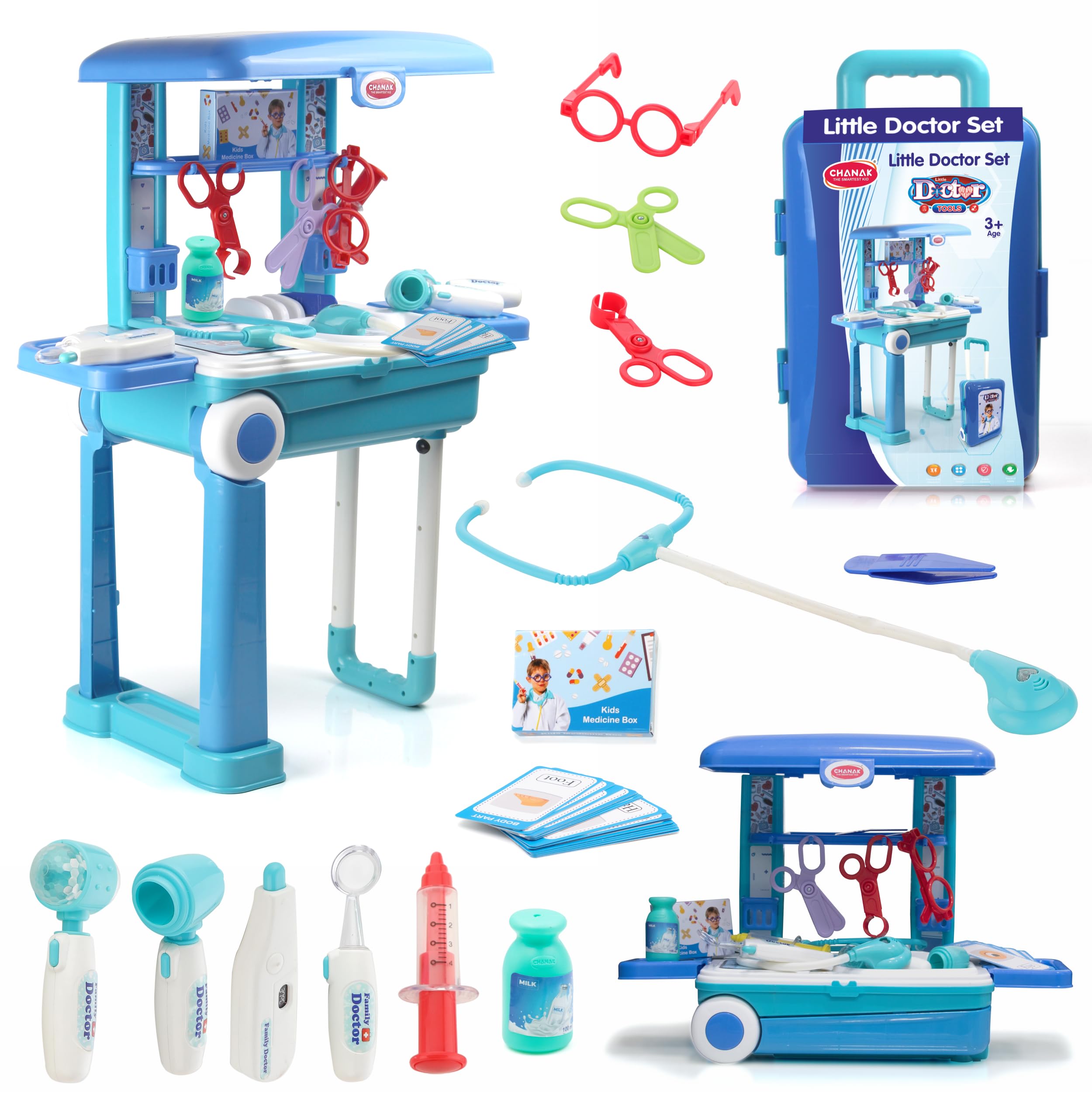 Buy Aditi Toys Premium Doctor Set with Pull & Push Trolley for Kids ...