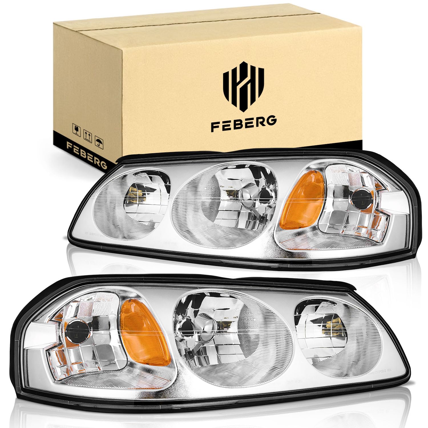 Amazon.com: FEBERG [OE Style Anti-Yellowing Headlights for 2000-2005 ...