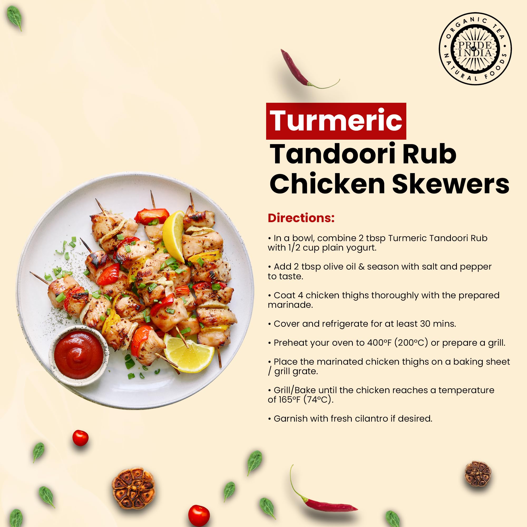 PACK of 6-Turmeric Tandoori Rub 2.3 oz Convenient Dual Sifter Cap Bold ...