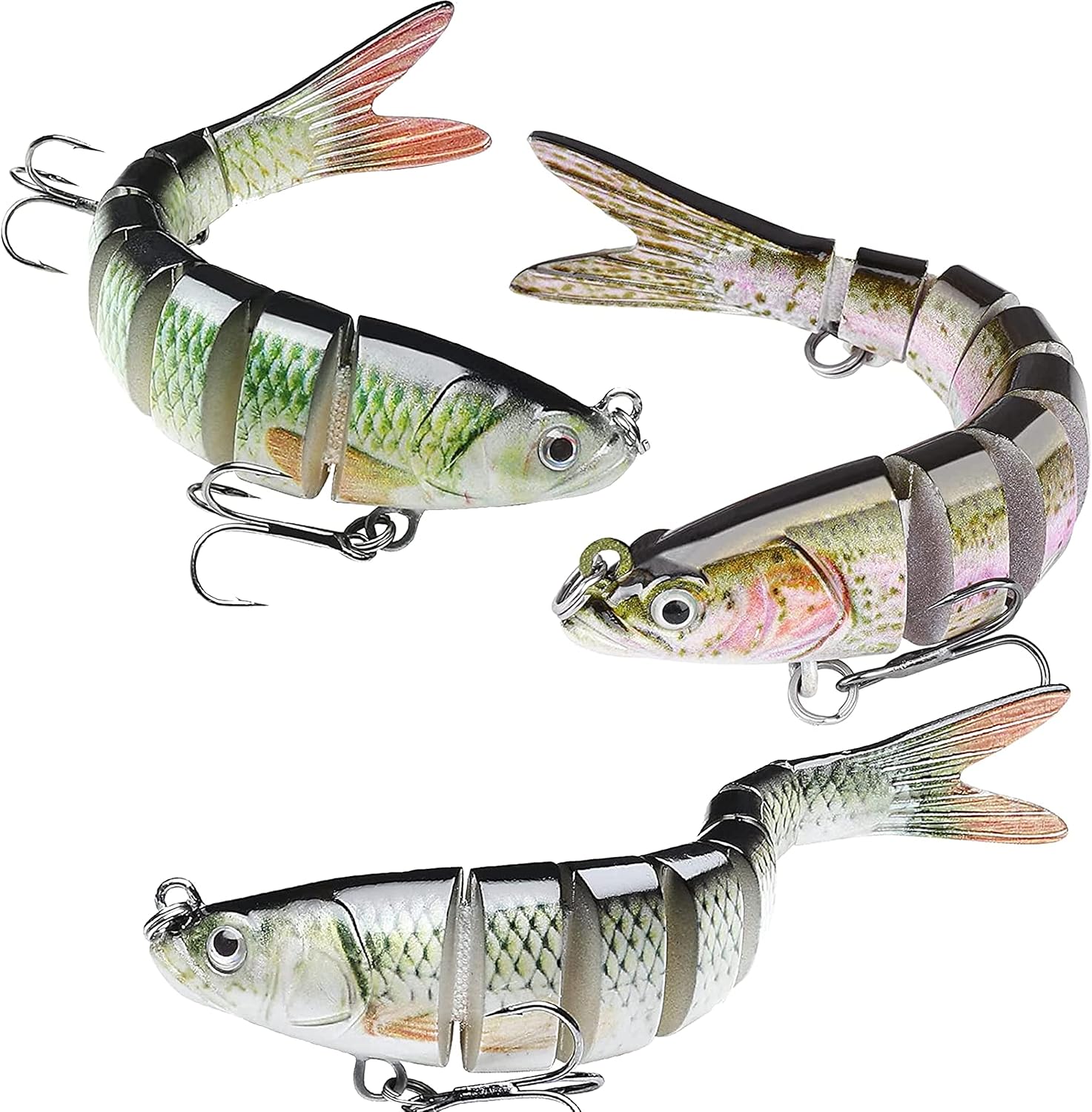Amazon.com : INNAPPRO Fishing Lures for Bass Trout Multi Jointed ...