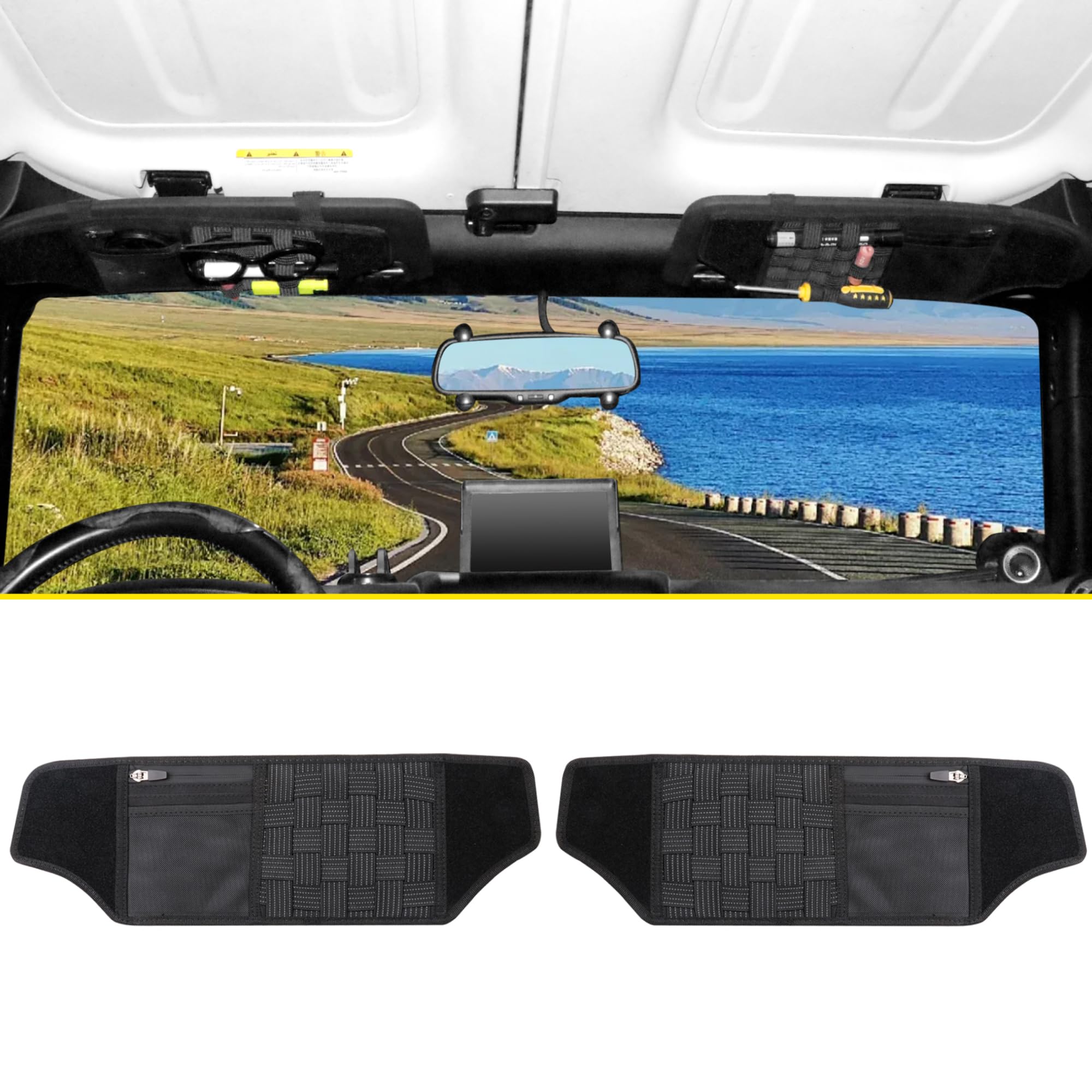 Amazon.com: RERPRO Tactical Sun Visor Organizer Visor Storage ...